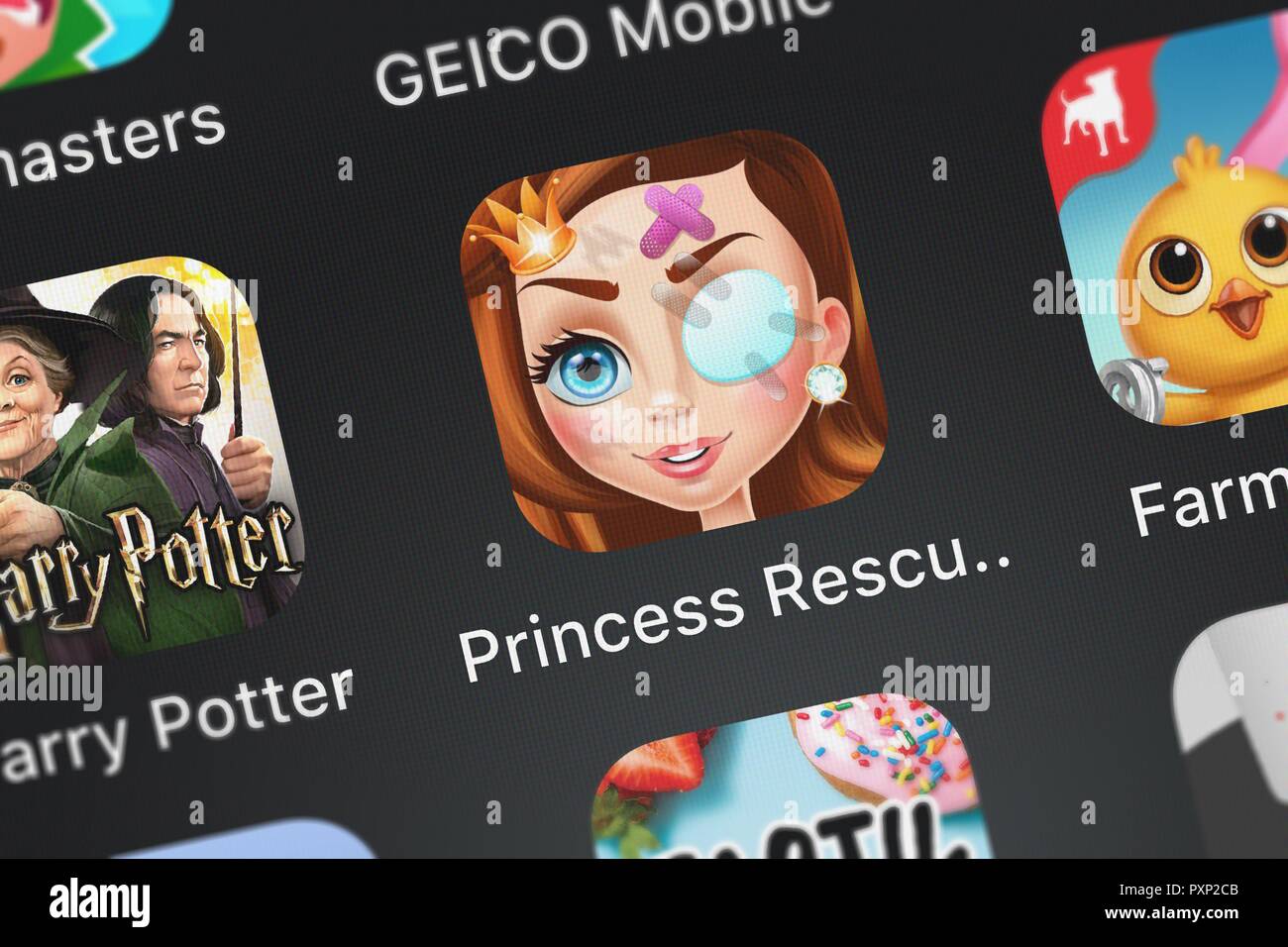 Princess rescue mania games hi-res stock photography and images - Alamy