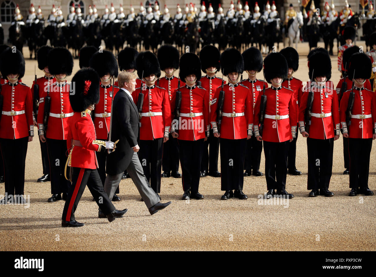 King Willem-Alexander of the Netherlands reviews the Honour Guard ...