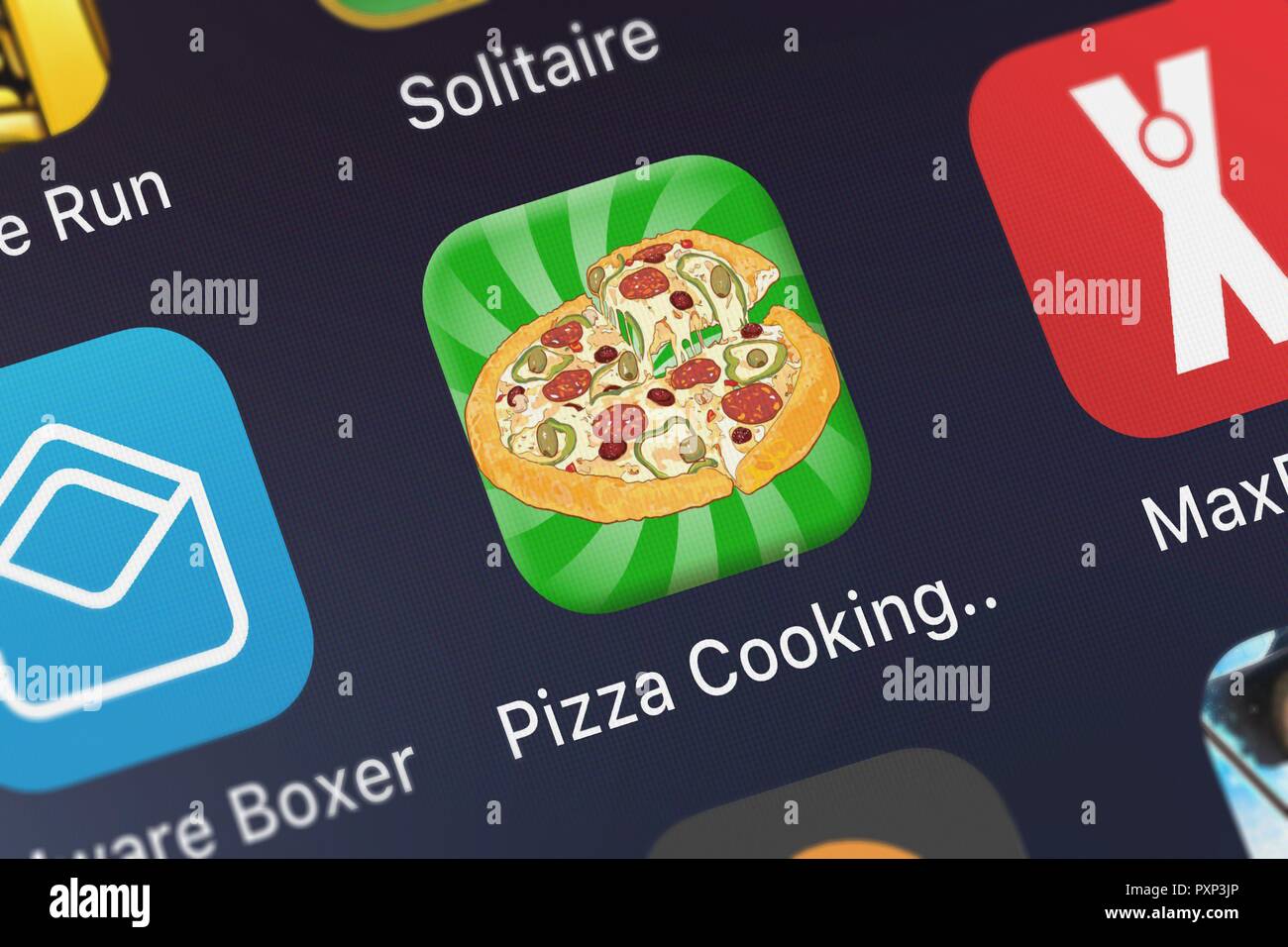 London, United Kingdom - October 23, 2018: Screenshot of the mobile app ...