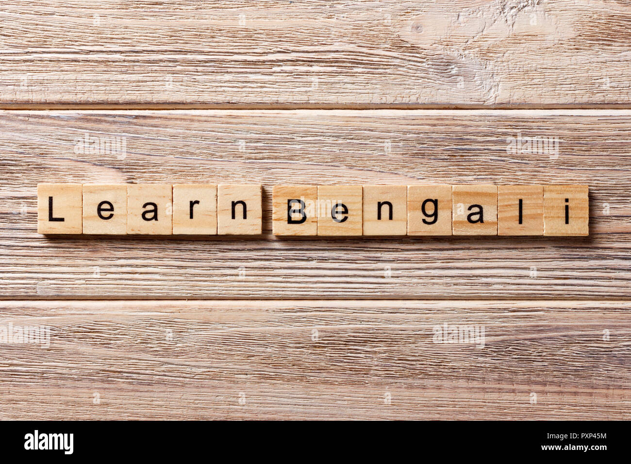 Learn Bengali Word Written On Wood Block Learn Bengali Text On Table learn-bengali-word-written-on-wood-block-learn-bengali-text-on-table