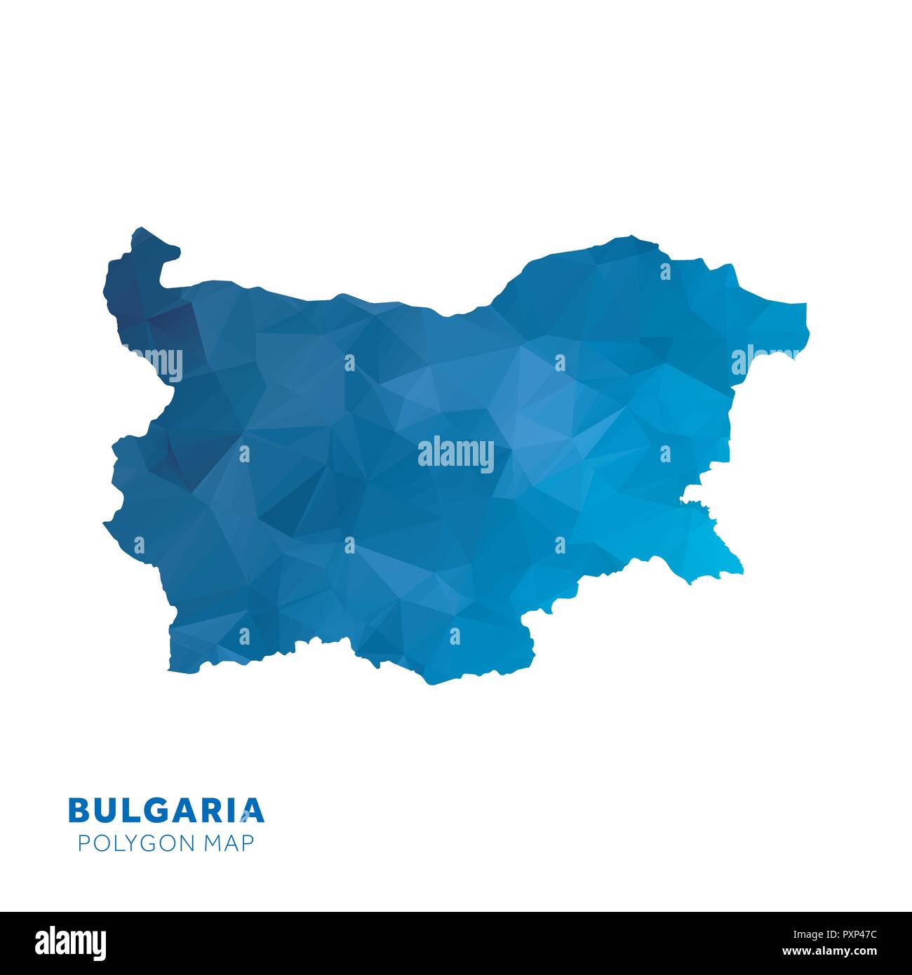 Bulgaria polygonal map hi-res stock photography and images - Alamy