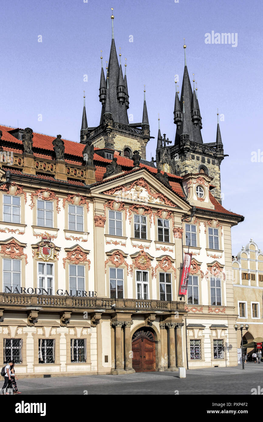 Rococo goltz kinsky palace prague hi-res stock photography and images ...