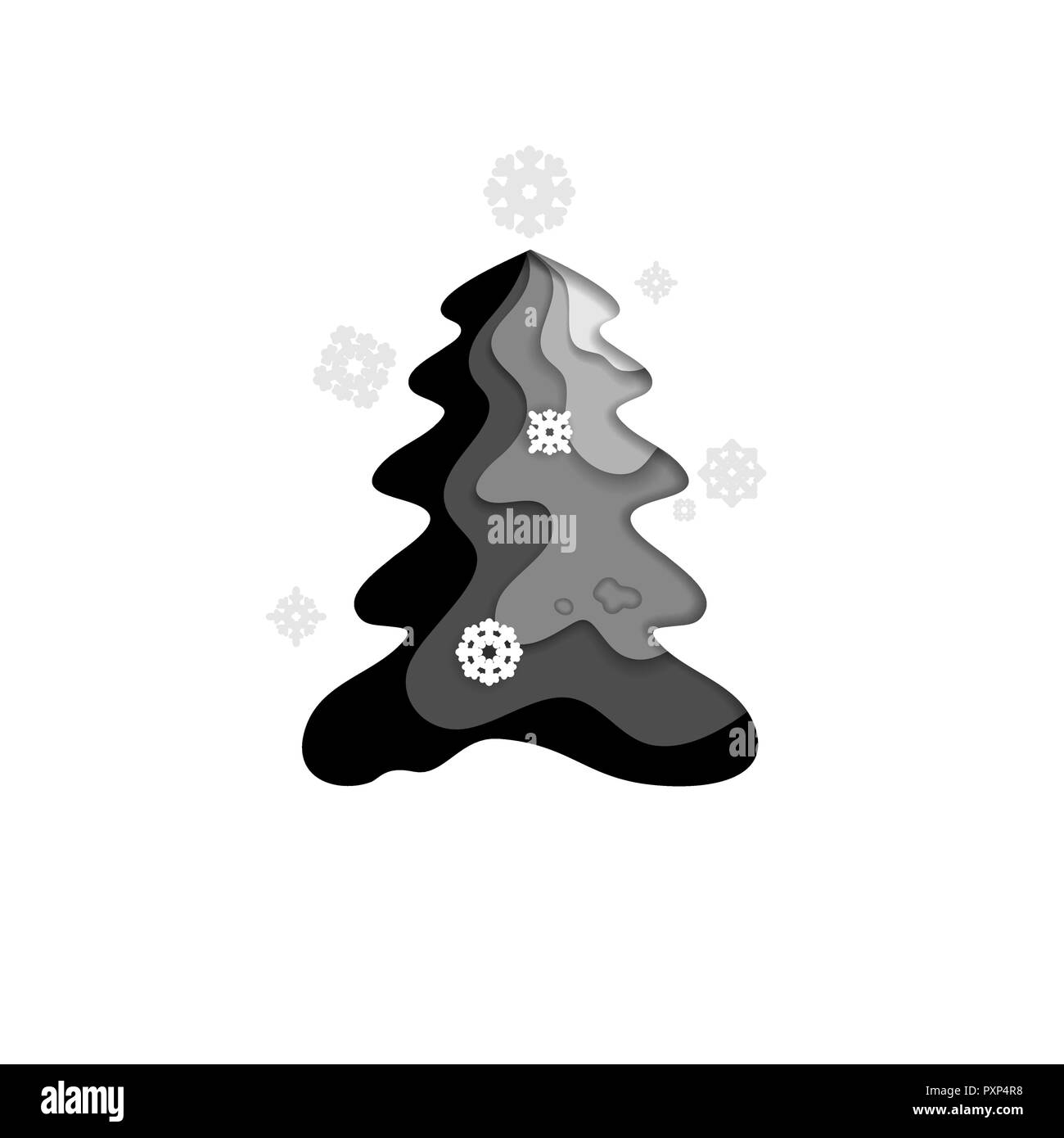 Flat design tree Black and White Stock Photos & Images - Alamy