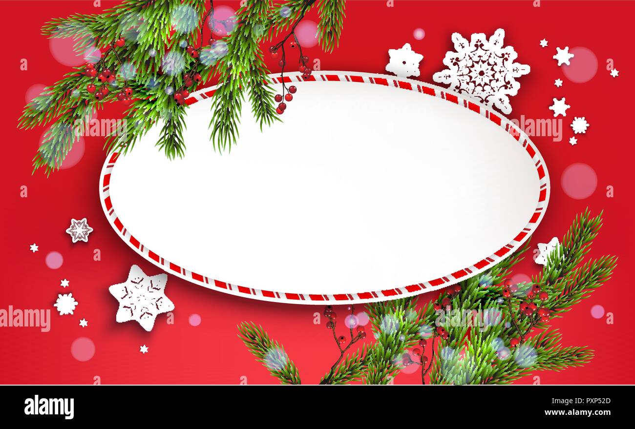 Round fir frame red Stock Vector Images - Alamy