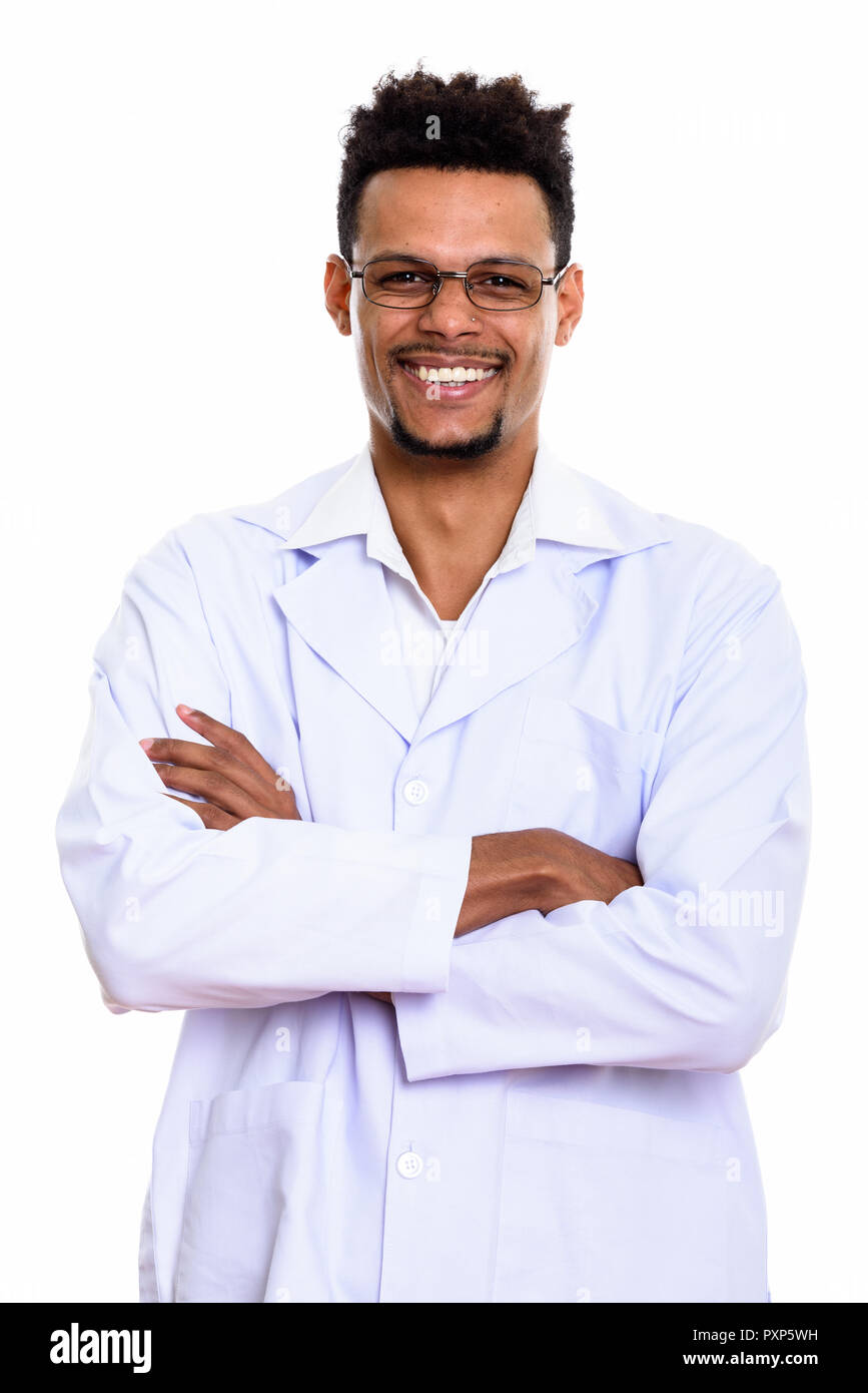 Young happy african man doctor hi-res stock photography and images - Alamy