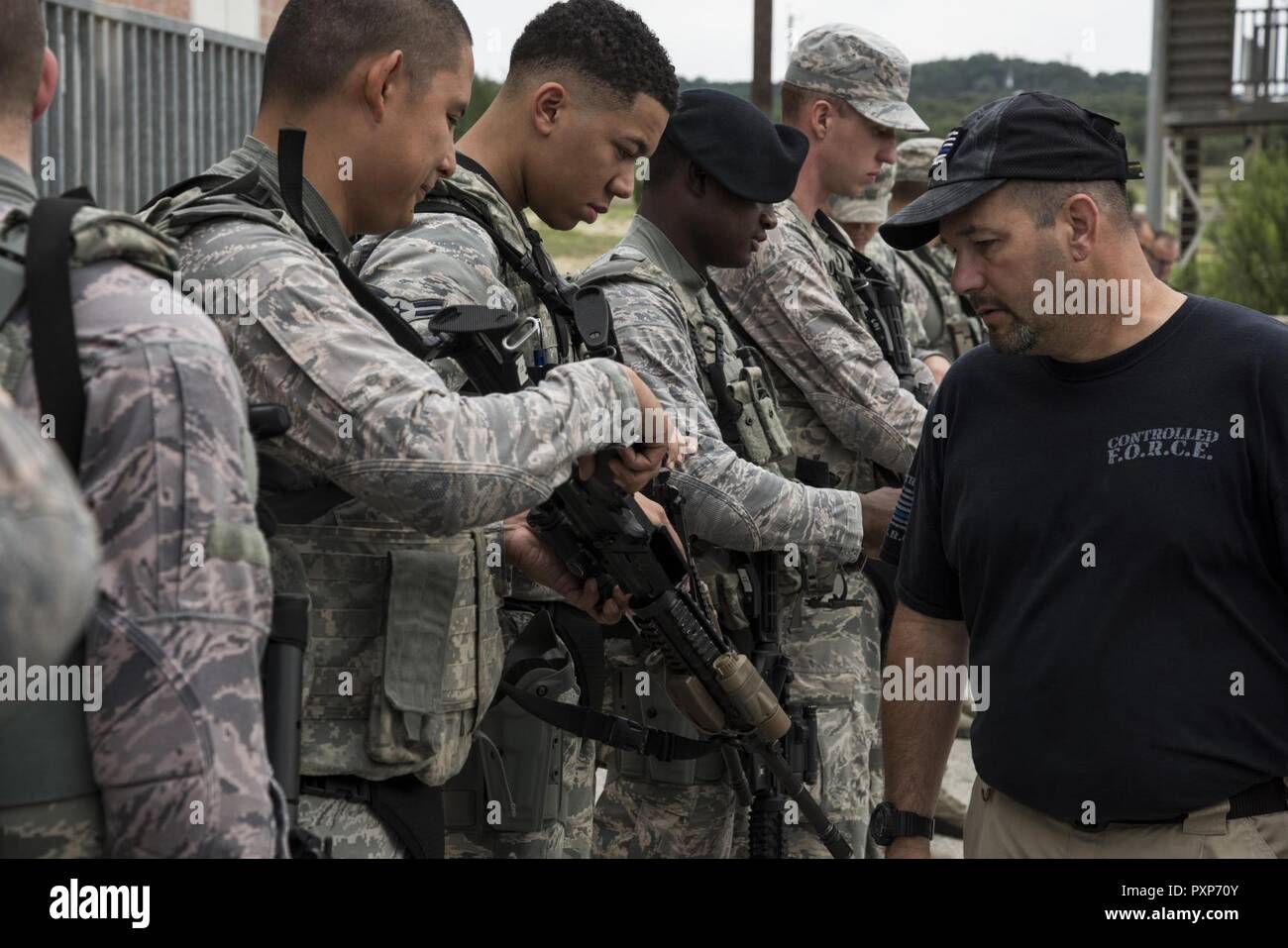 502nd Security and Readiness Group security forces Airmen and a member ...