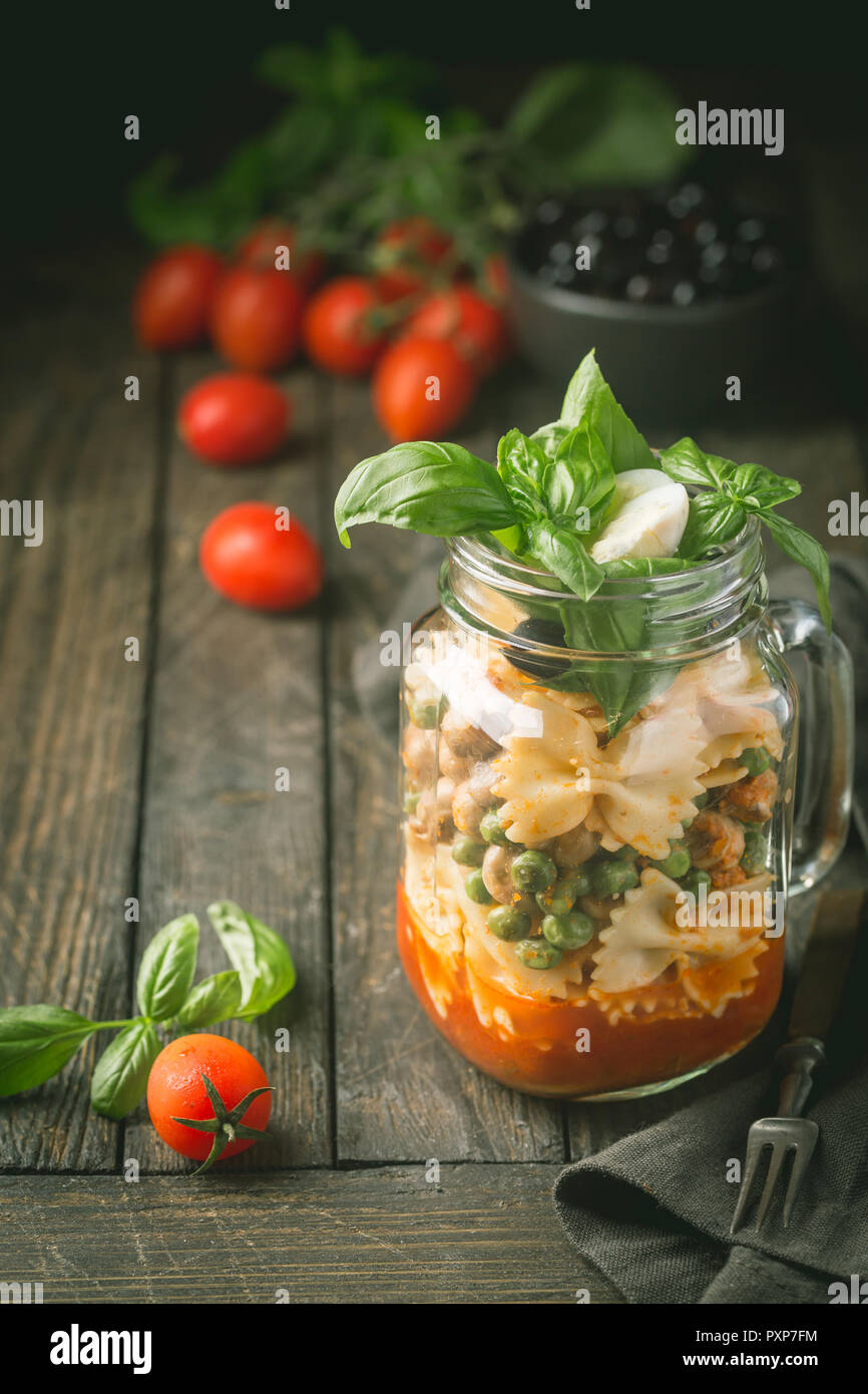 Italian Pasta in a jar Stock Photo - Alamy