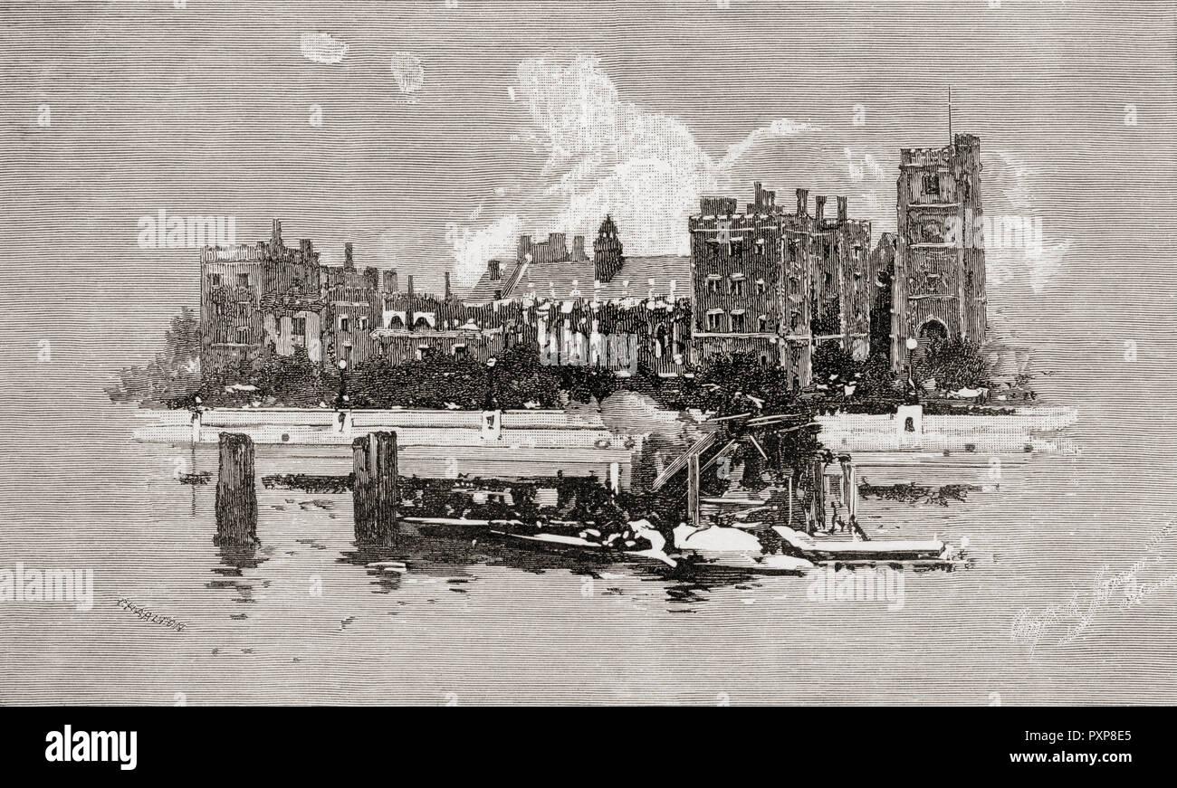 Lambeth Palace, Lambeth, London, England, seen here from across the ...