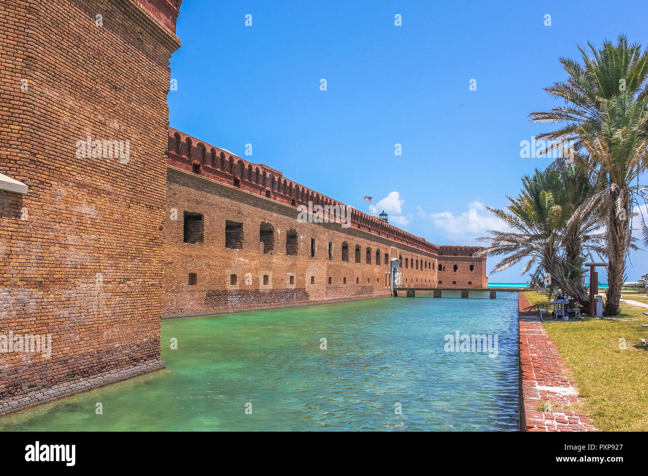 The entrance of Fort Jefferson, a historical military fortress, on Dry ...