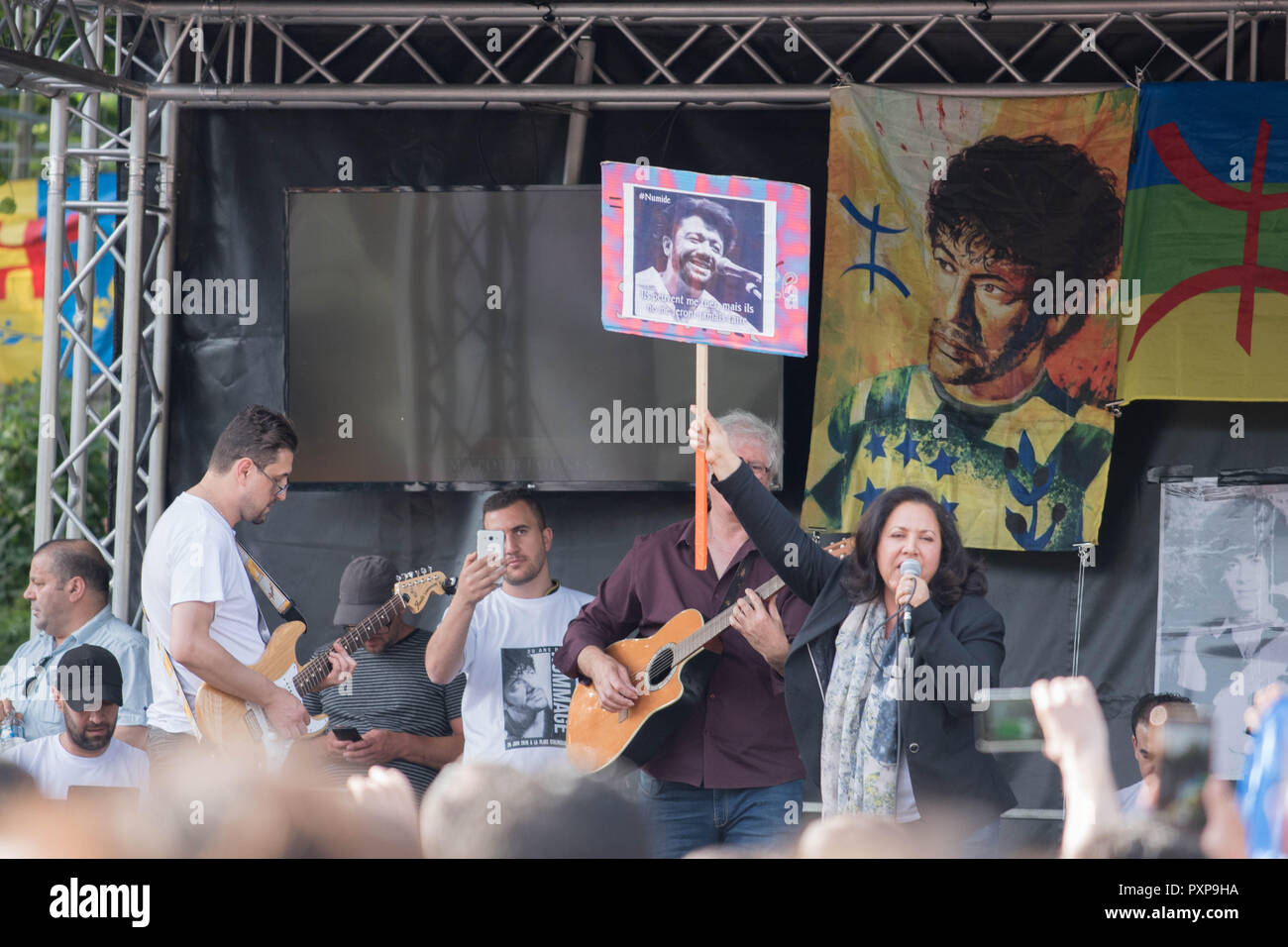Tribute to Matoub Lounès in Paris Stock Photo - Alamy