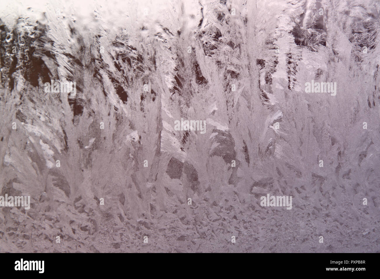 Frosted window winter glass Stock Photo - Alamy