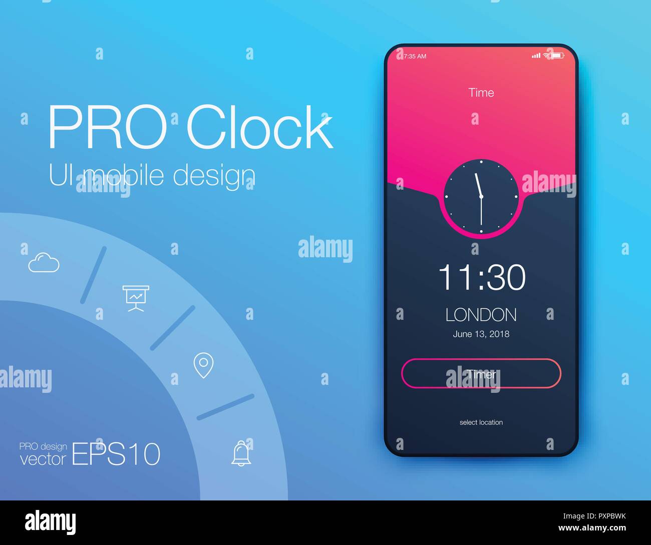 Date Application Ui Design Concept Stock Vector Eps 10 Stock Vector
