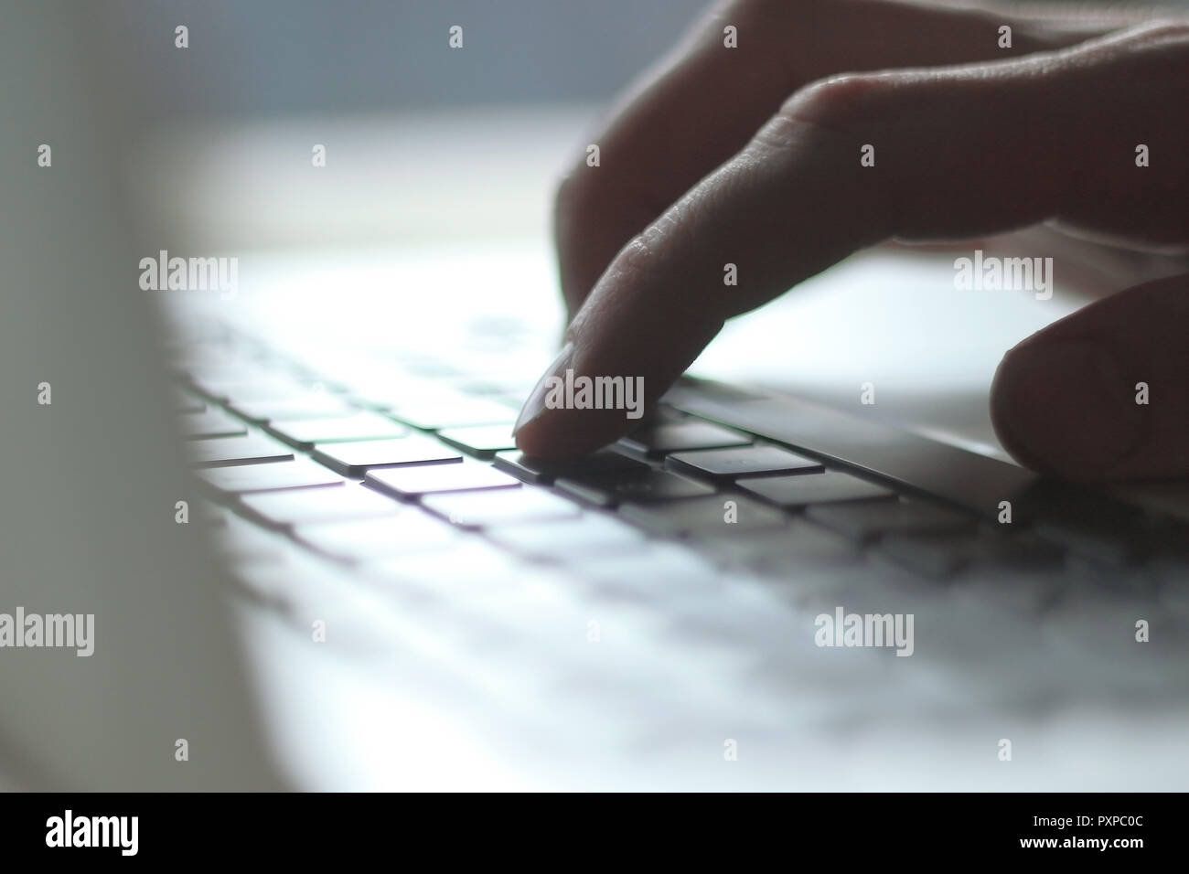 Typing computer keyboard laptop blurred hi-res stock photography and ...