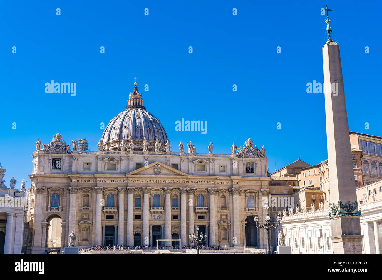 VATICAN - SEPTEMBER 25, 2018: Detail of St. Peter's Basilica in Vatican ...