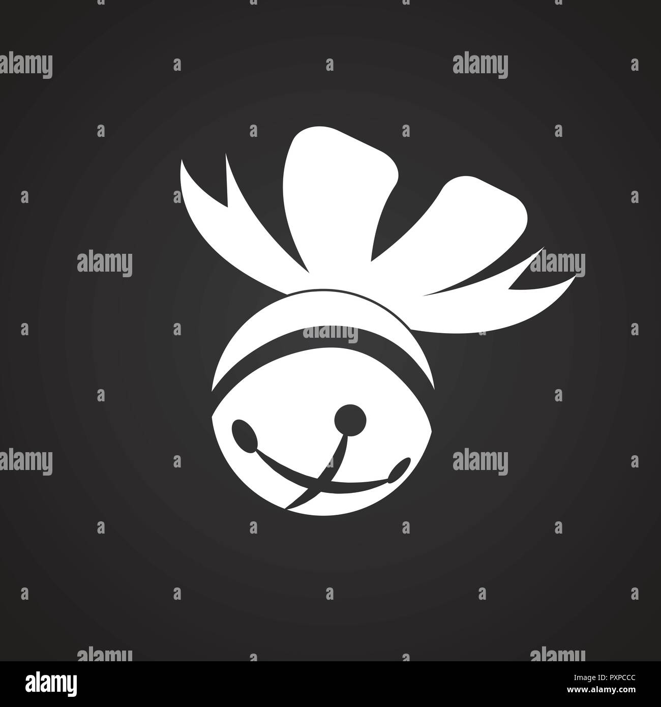 Christmas bell on black background Stock Vector Image & Art - Alamy