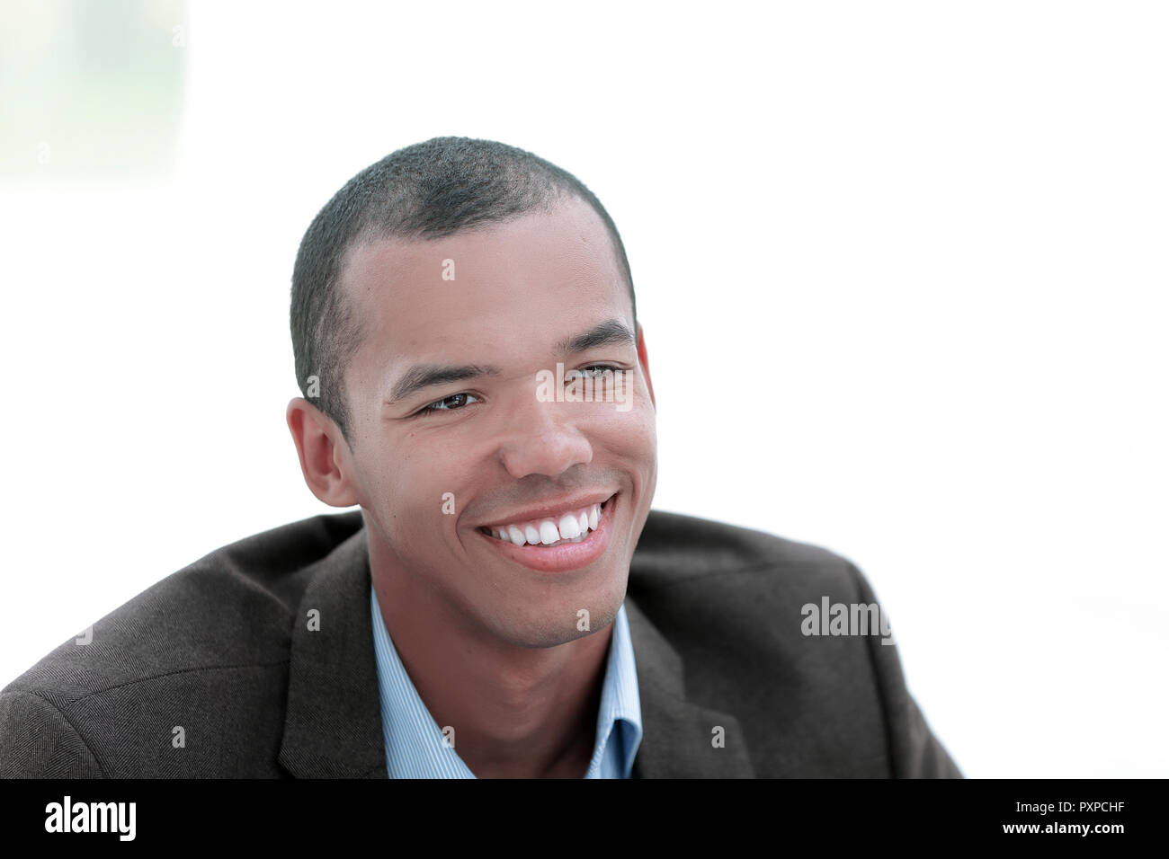 closeup.portrait of a handsome business man isolated on white ...