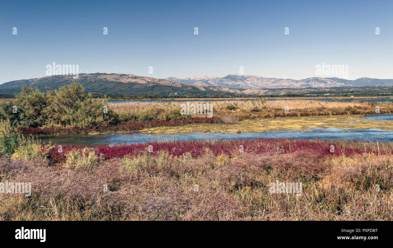 Montenegro - A view at a portion of the Nature Park Solana Ulcinj ...