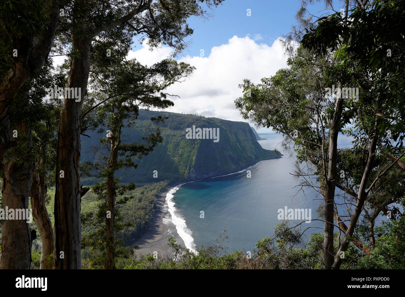 View of Waipio Bay, Big Island, Hawaii, United States of America Stock ...