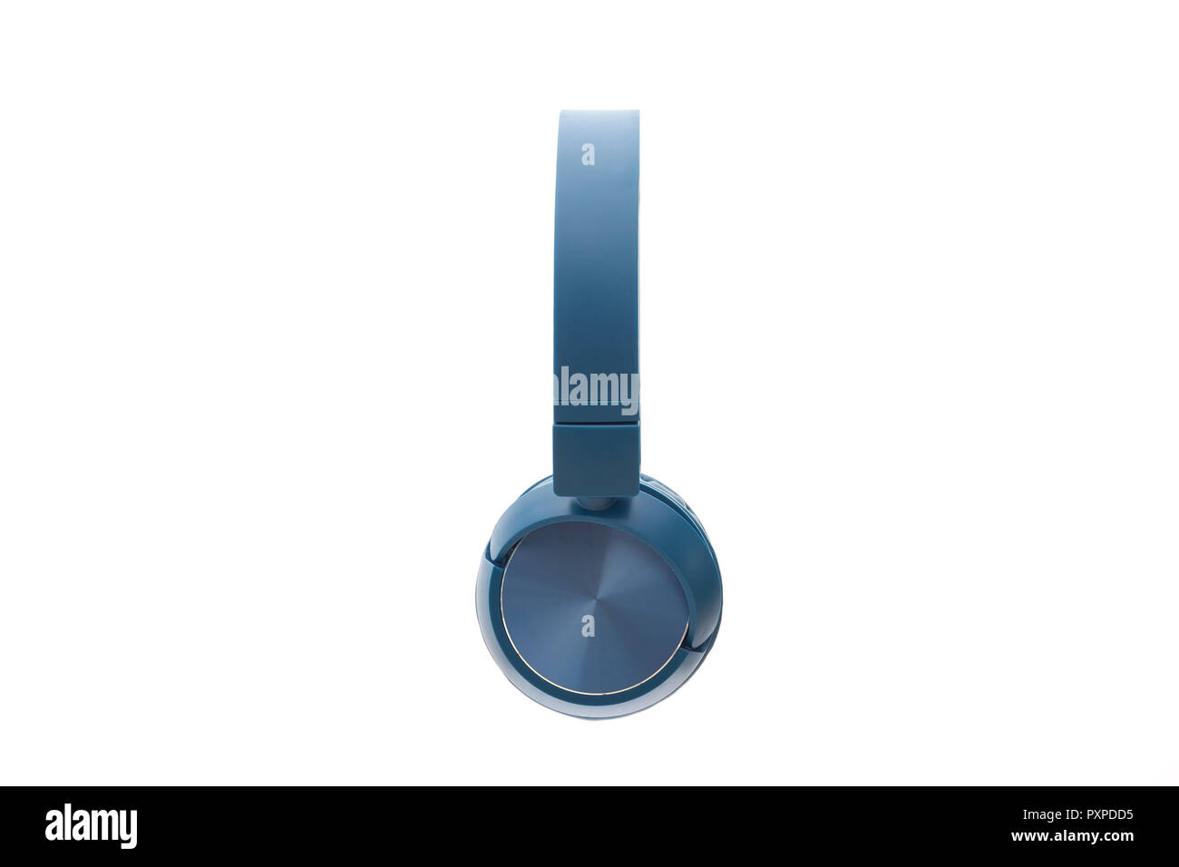 bluetooth blue headphone on white background isolated studio pack shot ...