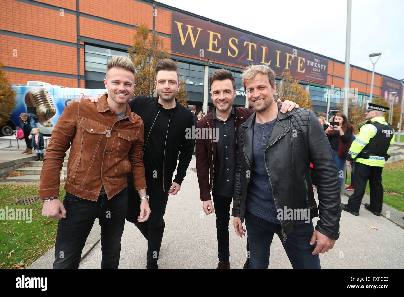 Westlife band members outside the SSE Arena, Belfast, ahead of the ...