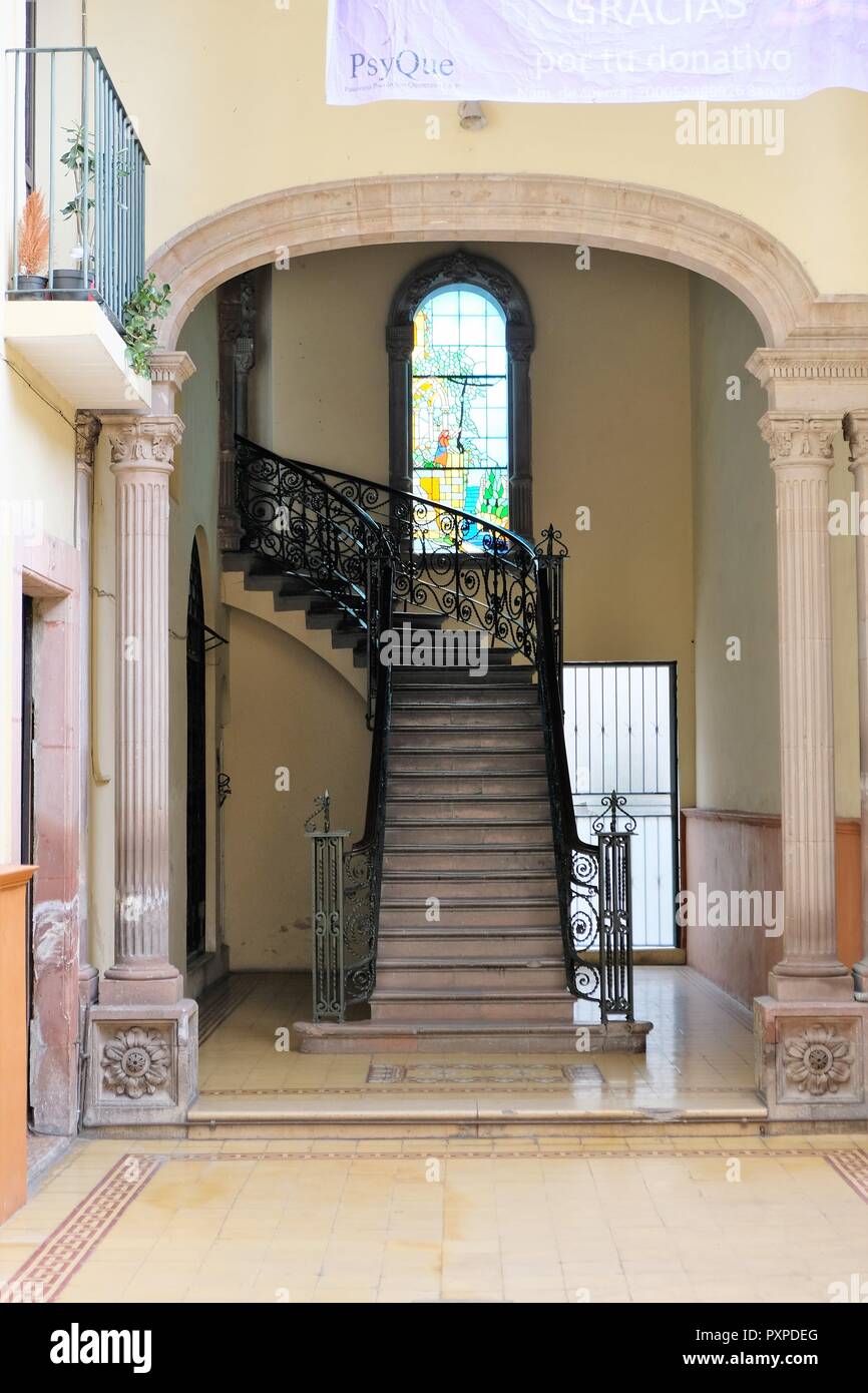 Interior of Mexican colonial era home in Querétaro, Querétaro, Mexico ...