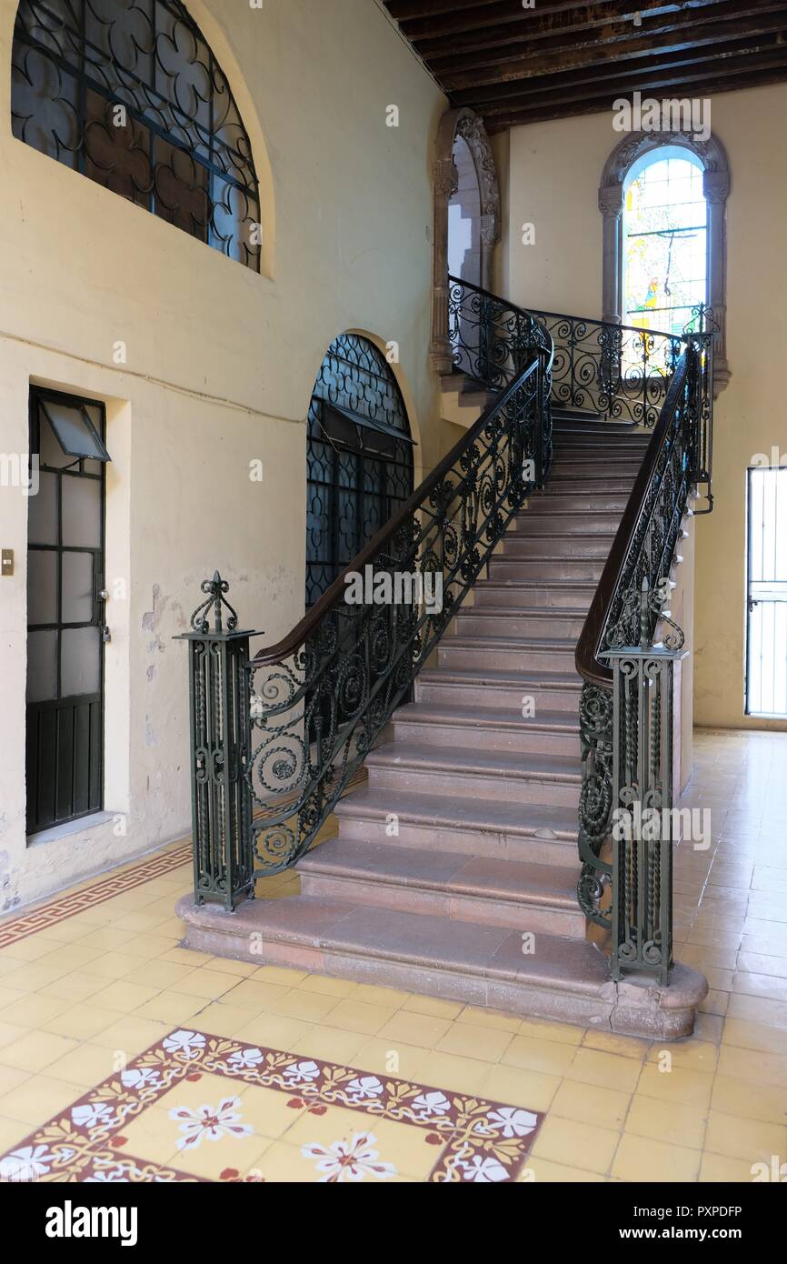 Interior of Mexican colonial era home in Querétaro, Querétaro, Mexico ...