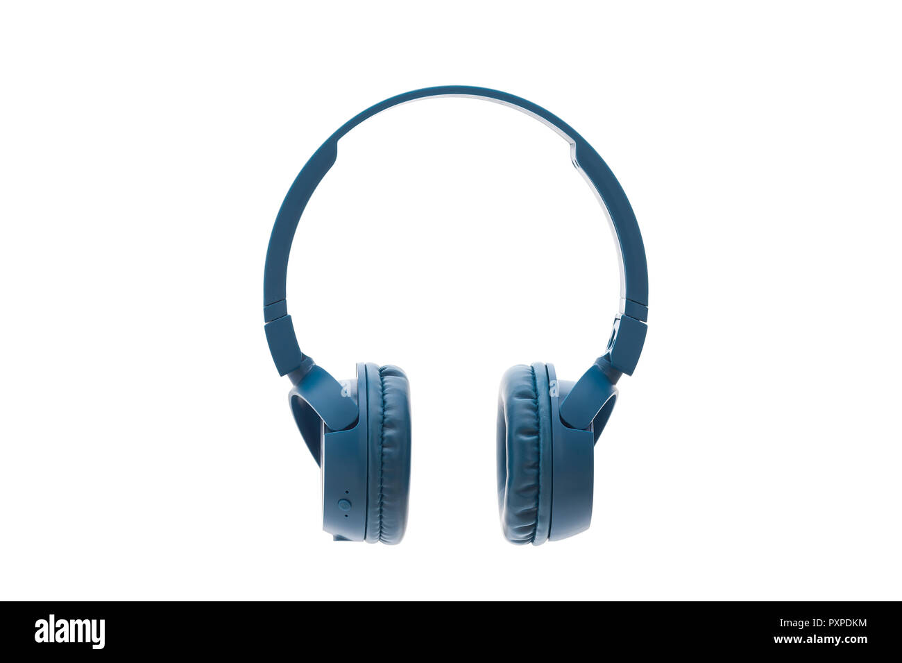 bluetooth blue headphone on white background isolated studio pack shot ...