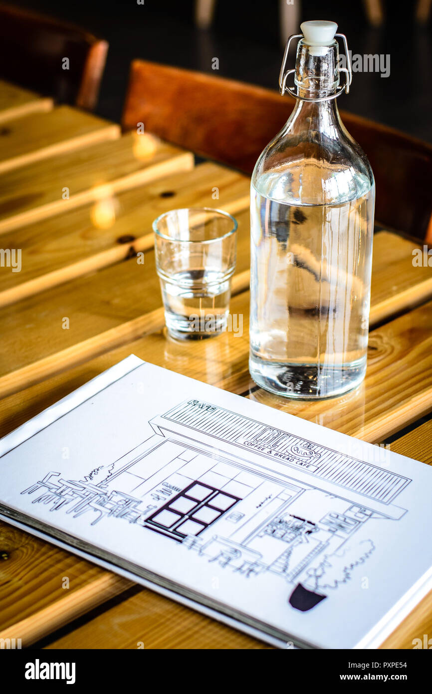 beautiful cosy cafe environment with tables and seating Stock Photo - Alamy