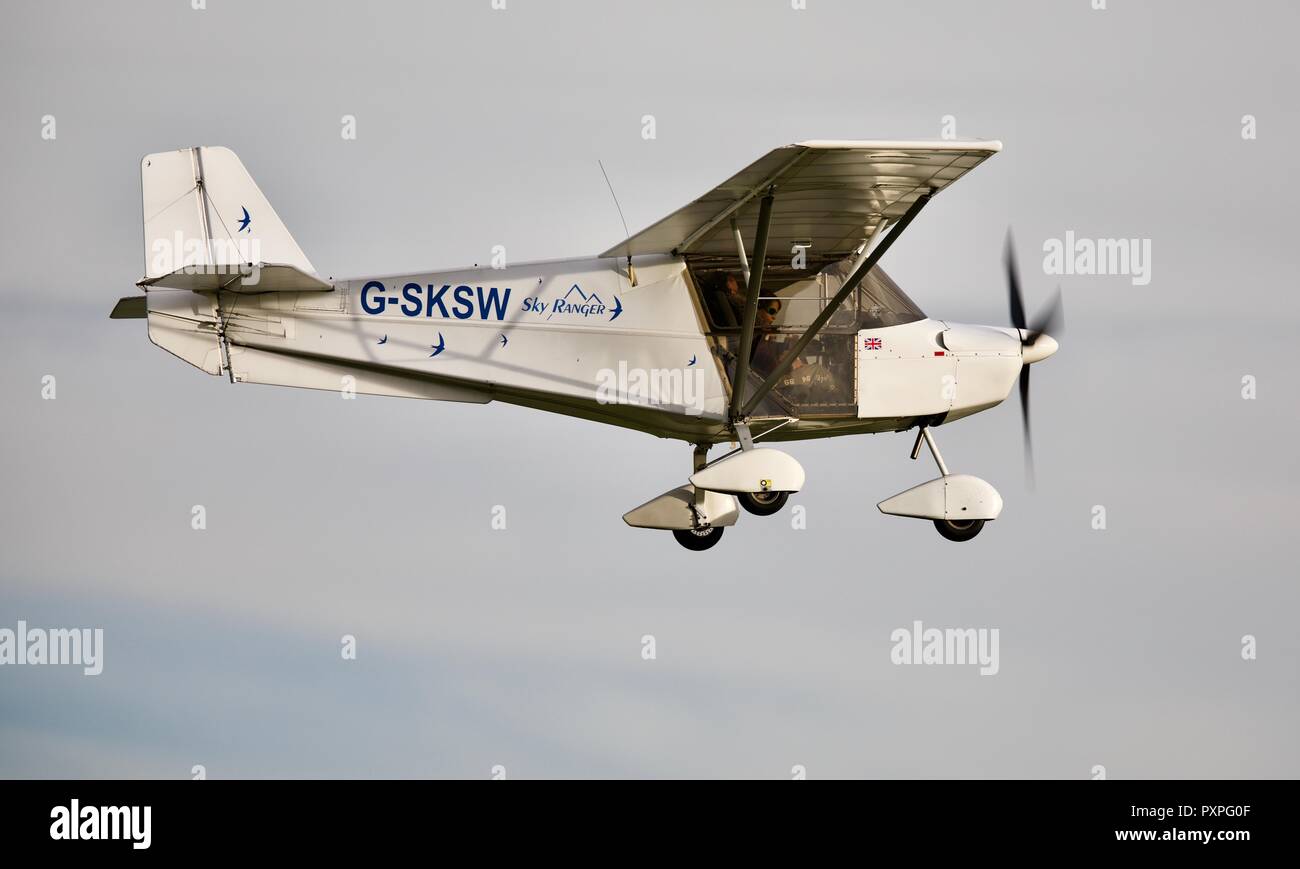 Skyranger Swift (G-SKSW) taking off from Old Warden Aerodrome Stock ...