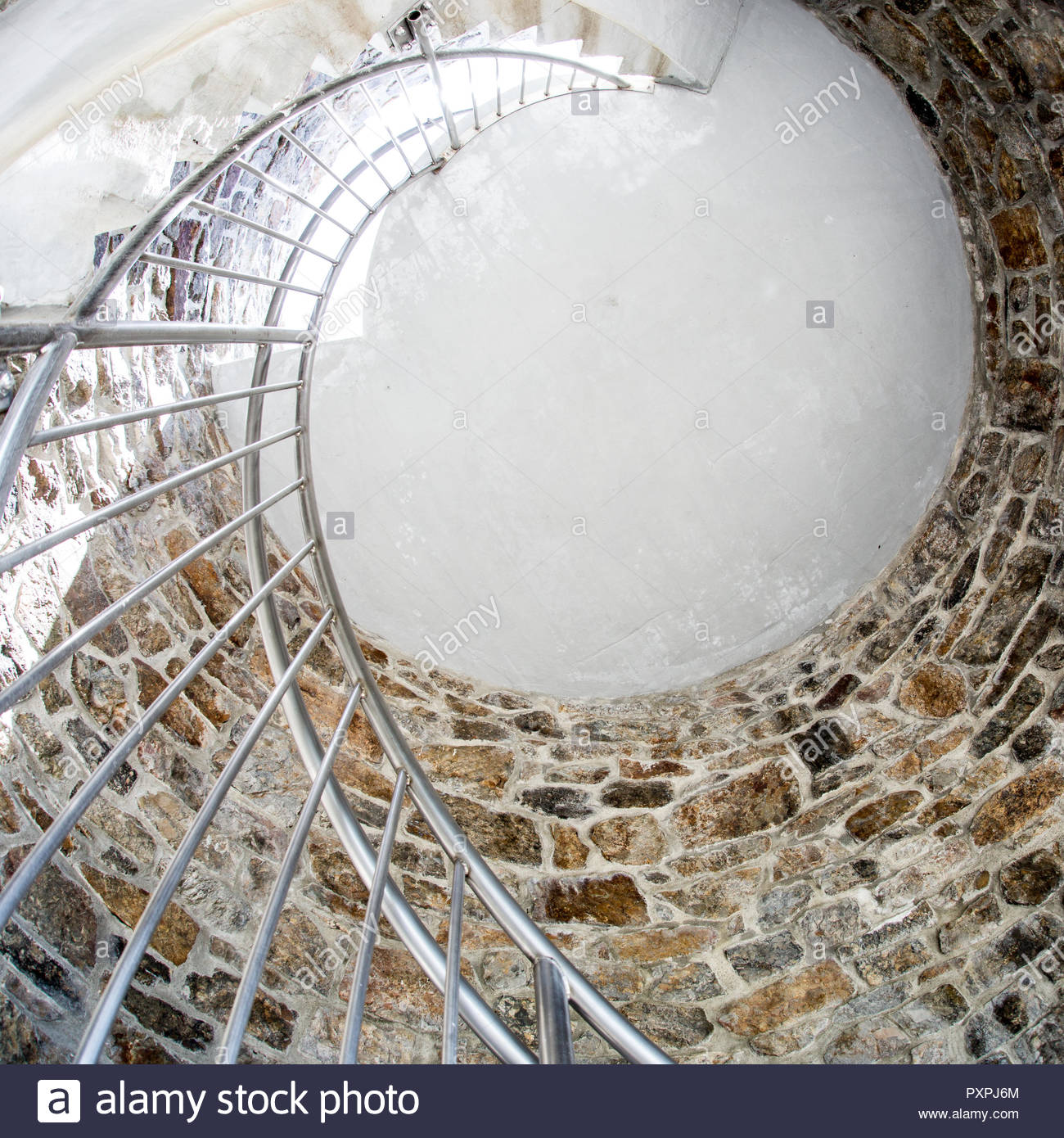 Spiral Staircase Inside Round Tower Stock Photos & Spiral Staircase ...