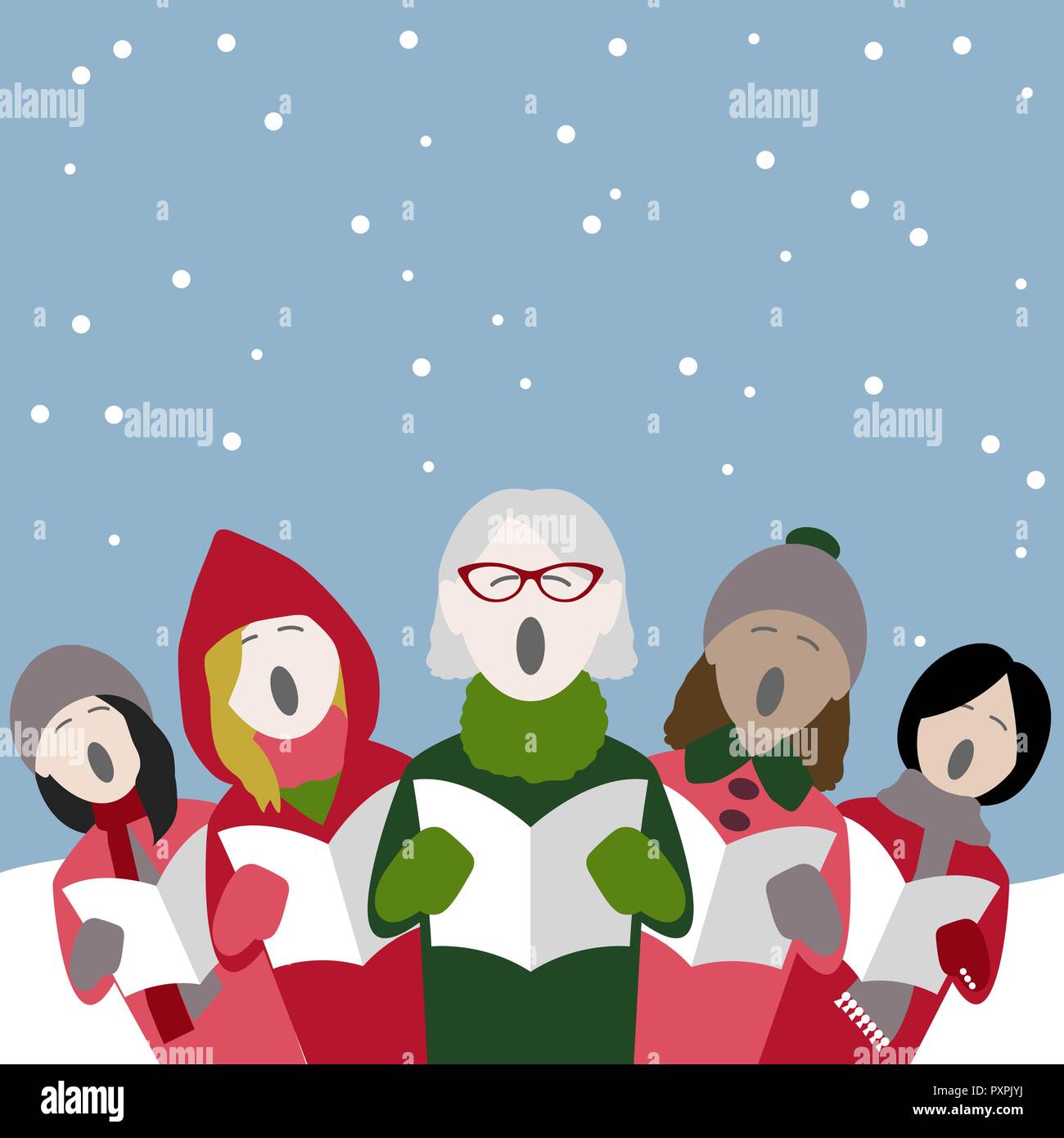 Caroling seniors hi-res stock photography and images - Alamy