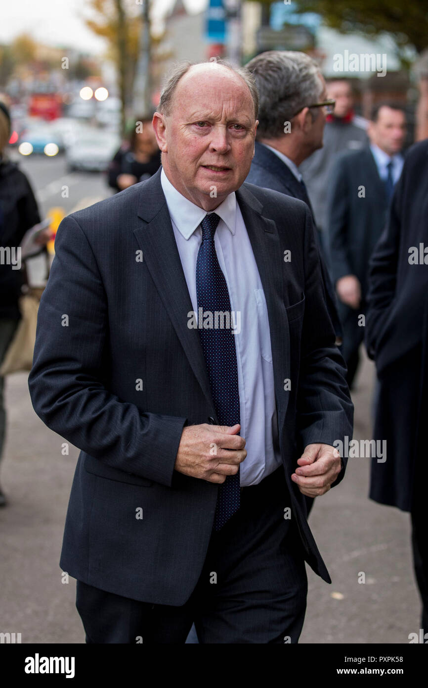 Jim Allister leader of the TUV before a service at West Kirk ...