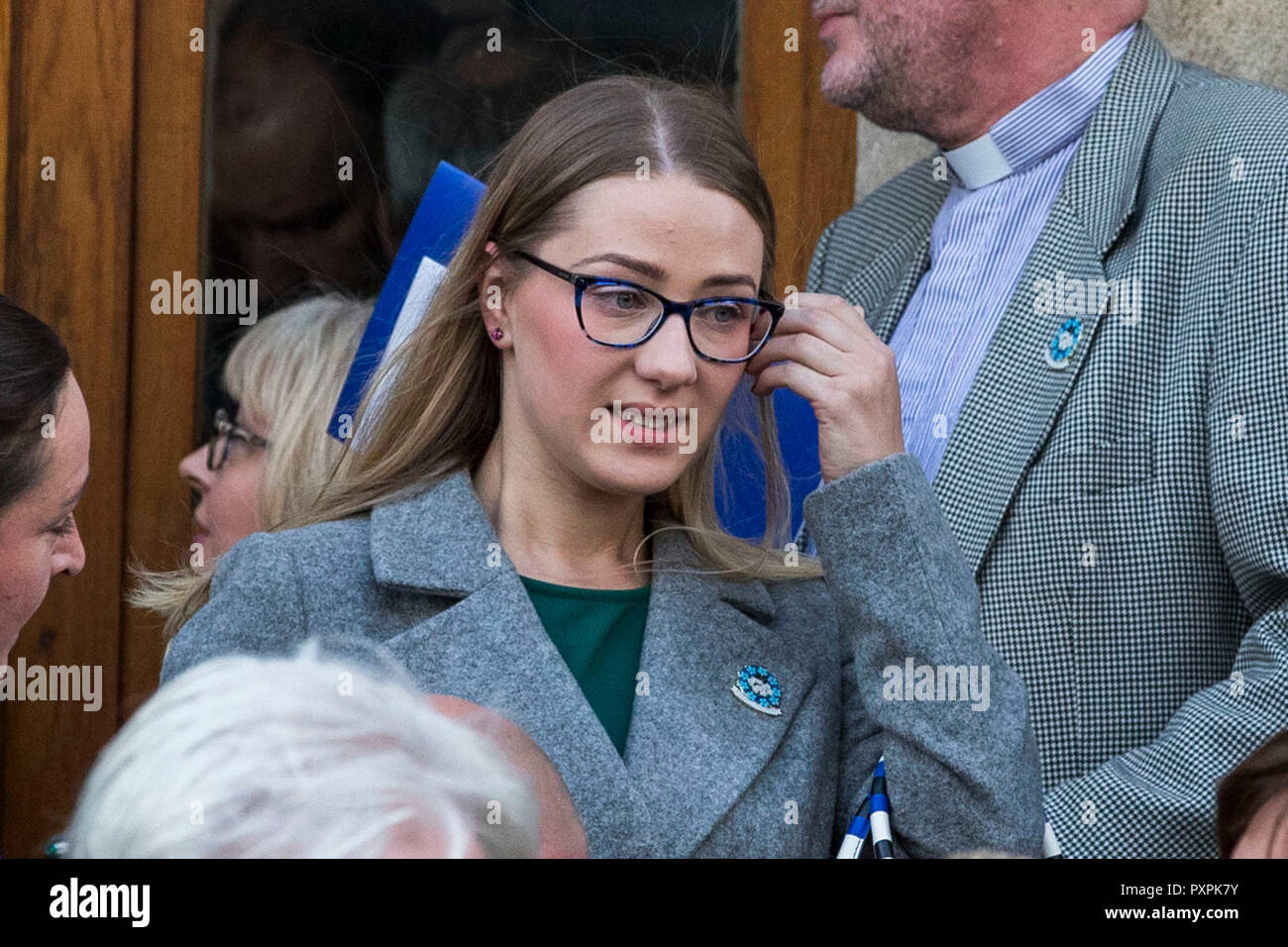Zoe McBride, daughter of Shankill bomb victim Sharon McBride after a ...