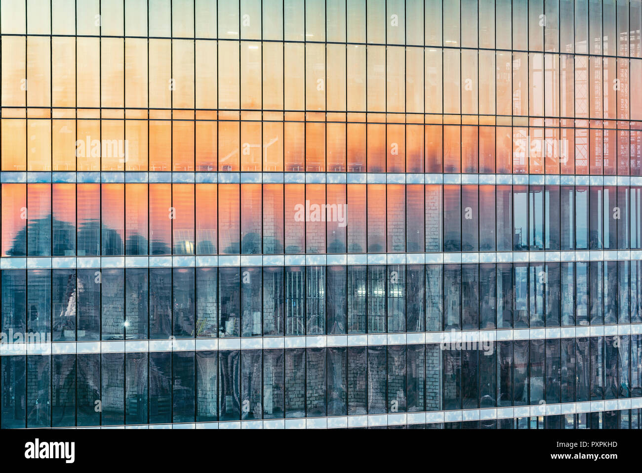 Exterior of the new office building at sunset time Stock Photo - Alamy