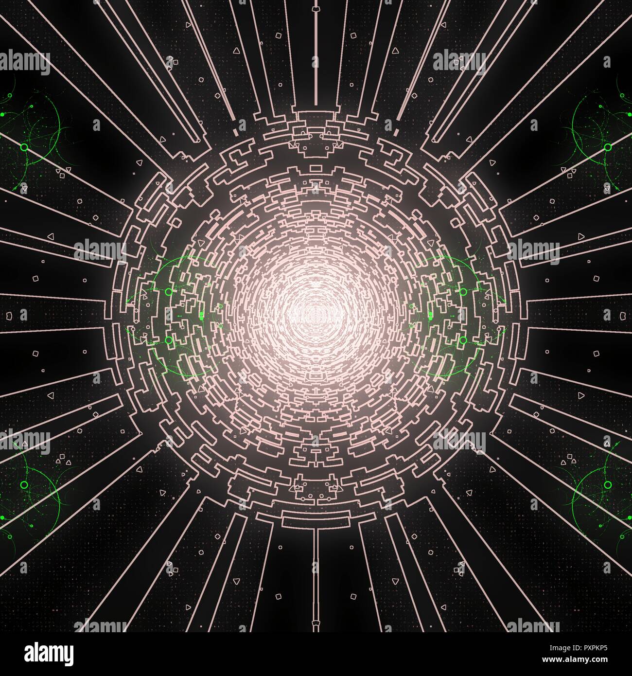 A colorful and vivid image with abstract Sacred Geometry. A psychedelic ...