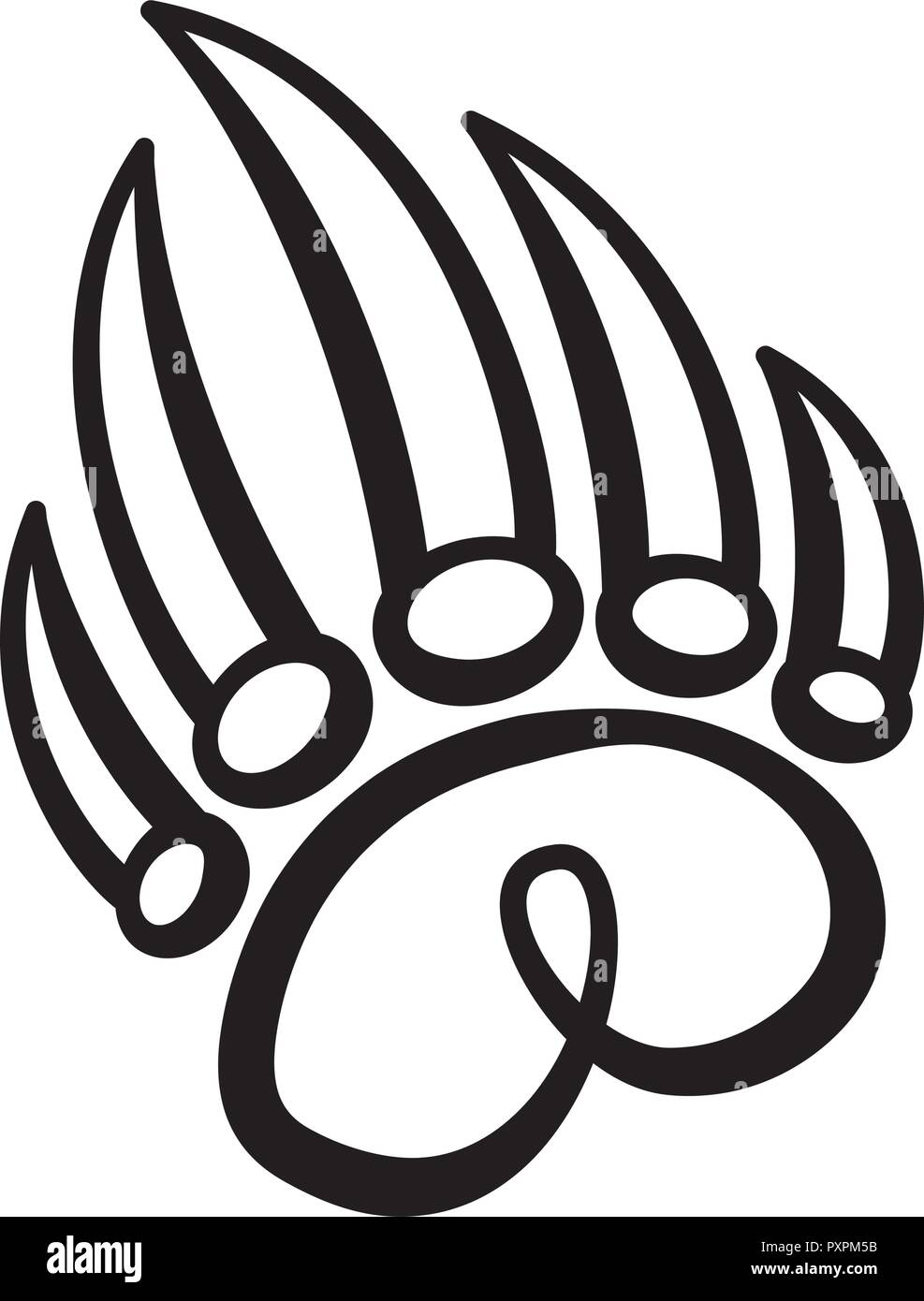 Bear Claw Vector Illustration Stock Vector Image And Art Alamy