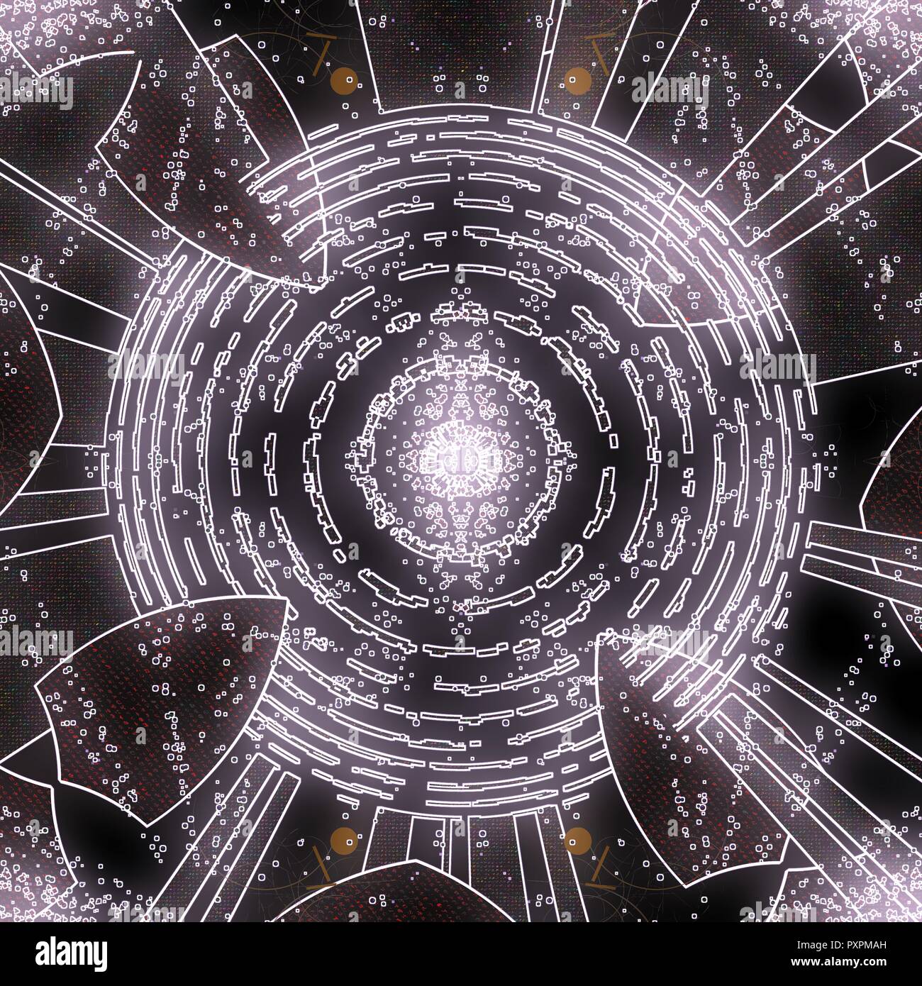 A colorful and vivid image with abstract Sacred Geometry. A psychedelic ...