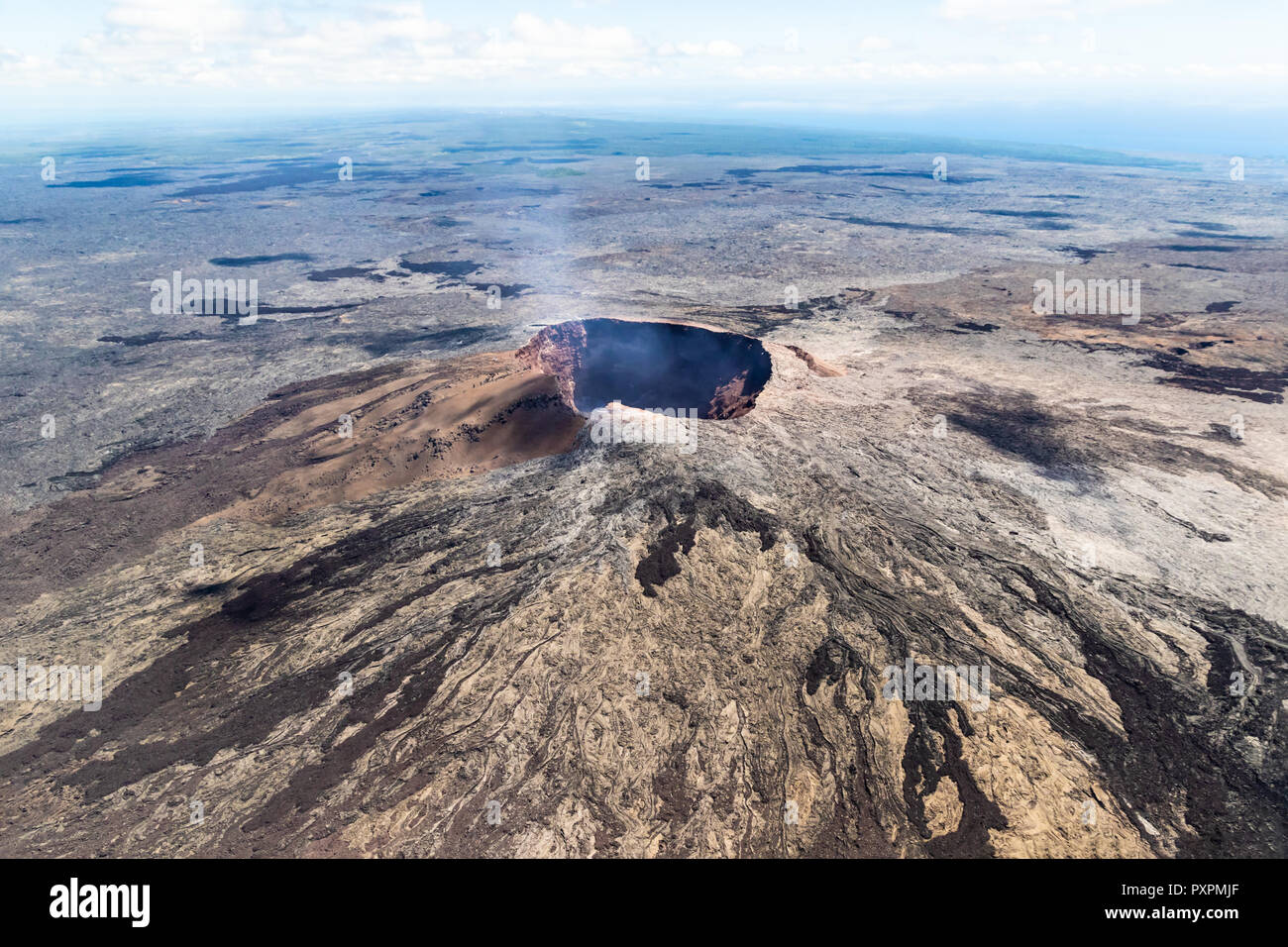 Aerial view volcanic crater hi-res stock photography and images - Alamy
