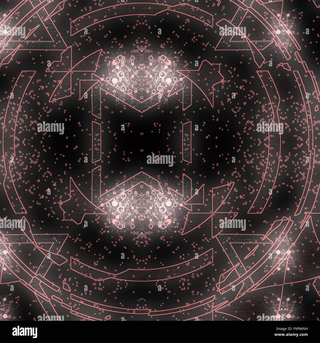 A colorful and vivid image with abstract Sacred Geometry. A psychedelic ...
