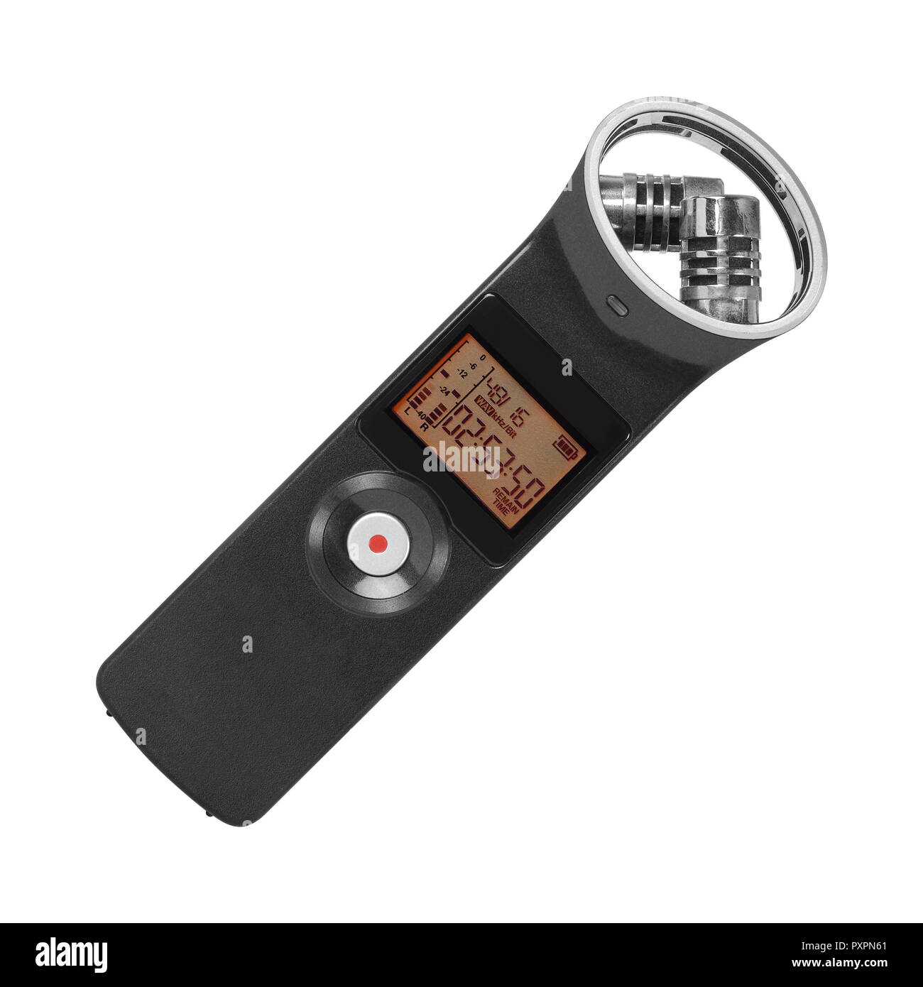 Electronic audio device - Front view Portable digital Recorder isolated ...