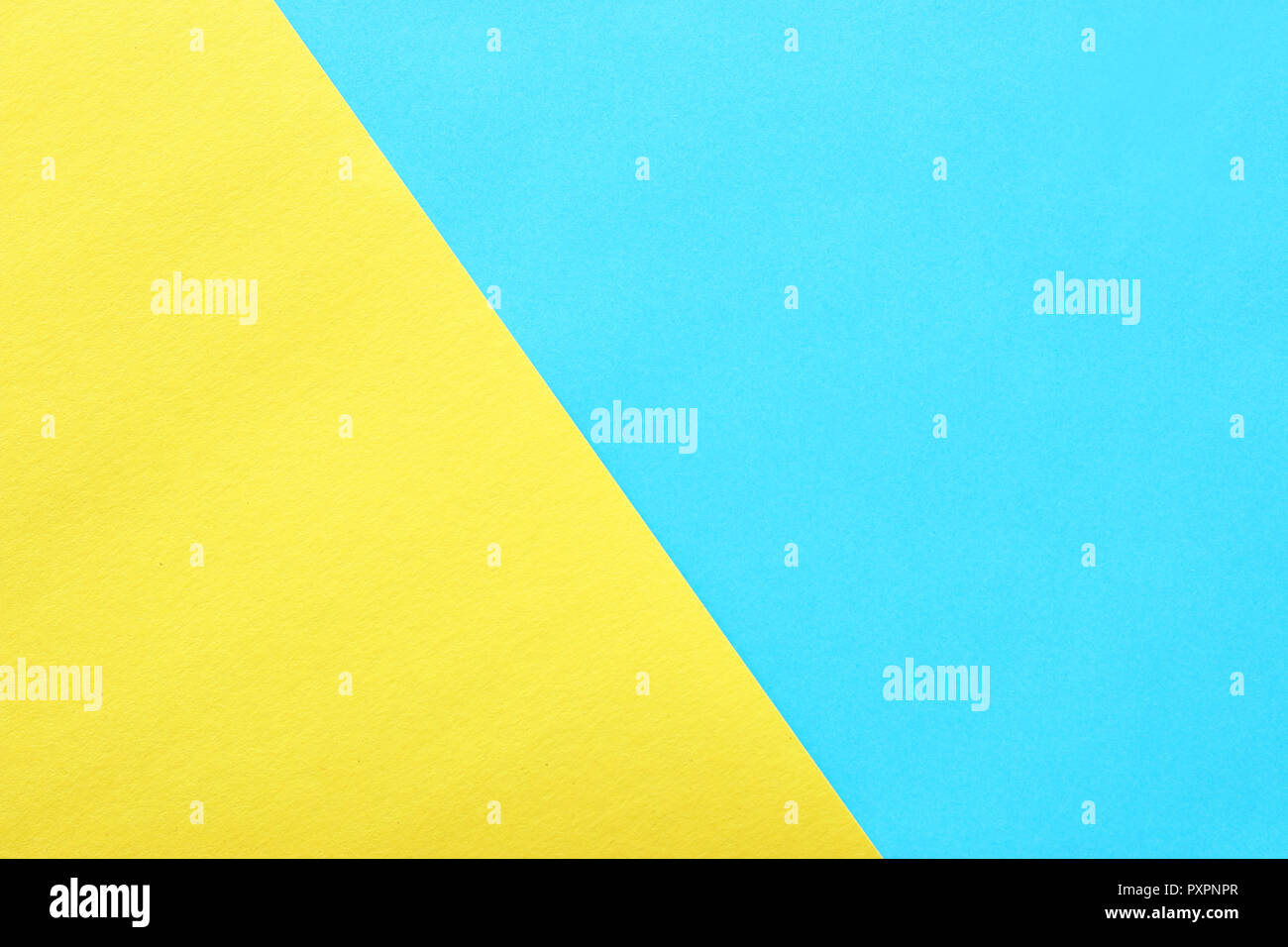 blue and yellow pastel background. Flat lay, Top view Stock Photo - Alamy