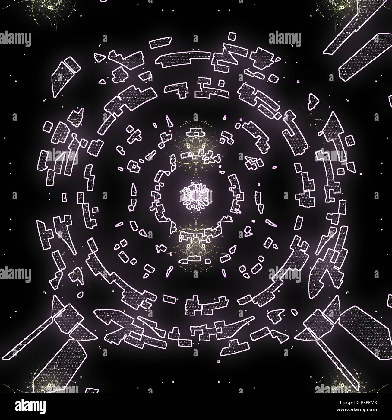 A colorful and vivid image with abstract Sacred Geometry. A psychedelic ...