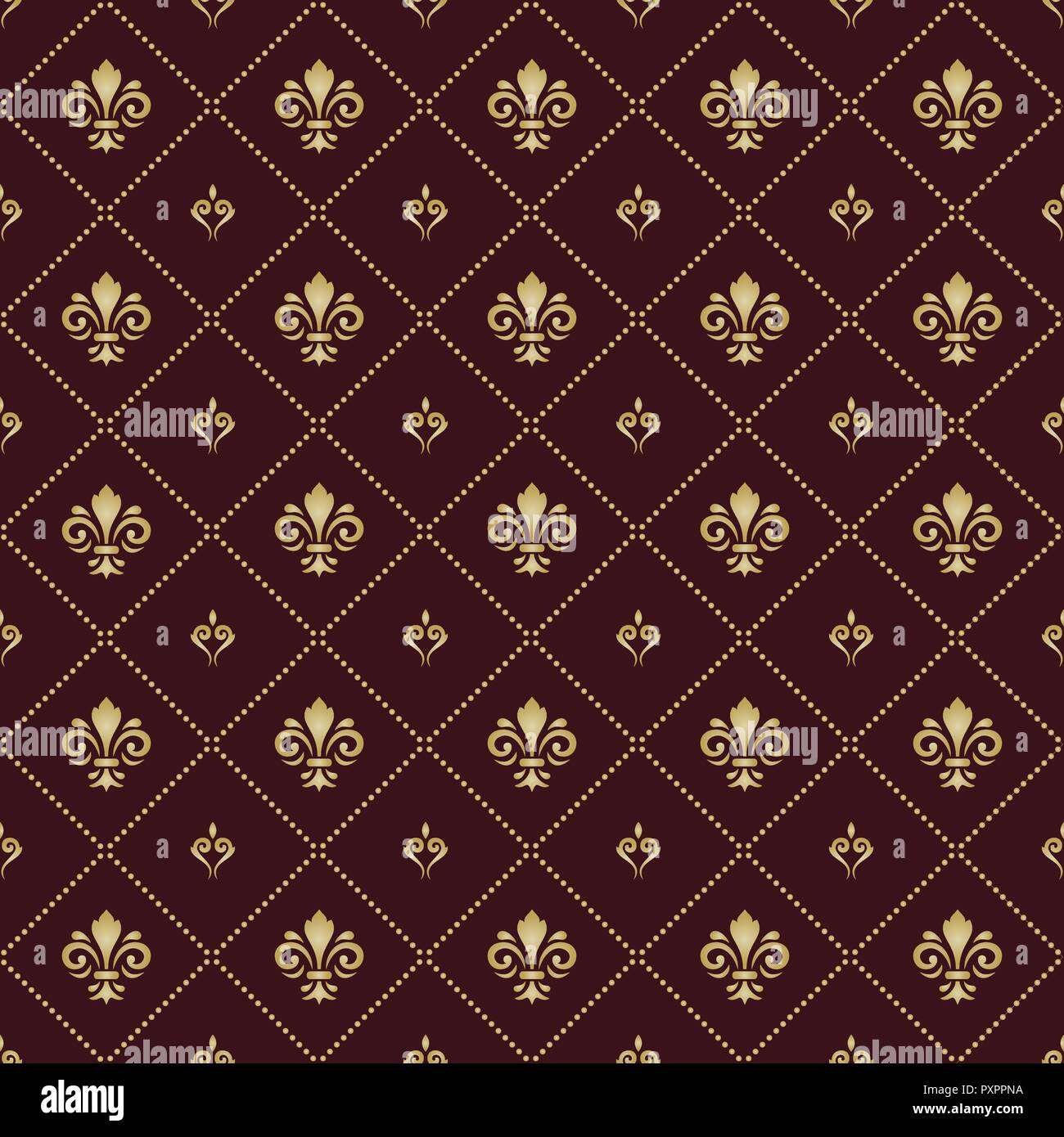 Gold royal wallpaper hi-res stock photography and images - Alamy