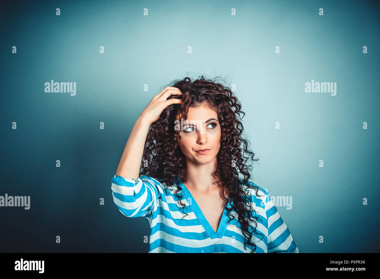 Confused woman brain hi-res stock photography and images - Alamy