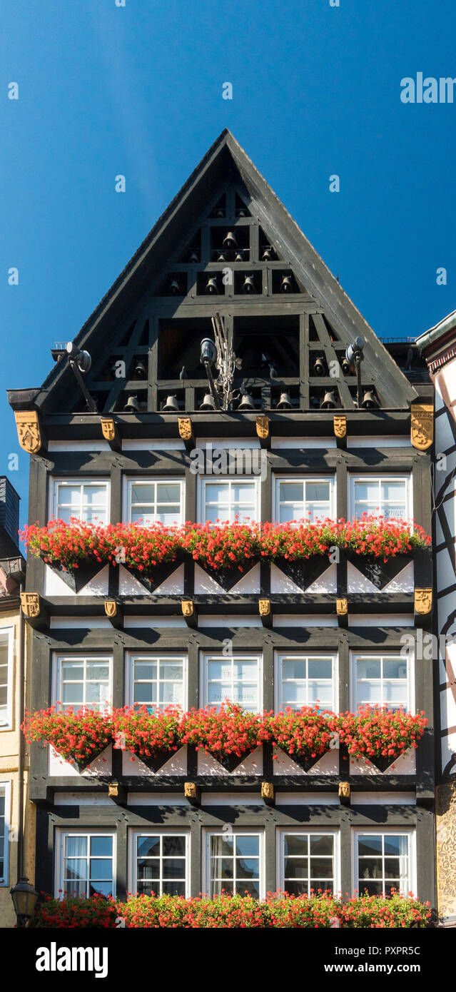 Ancient timber framed building in the old town of Cochem, Germany Stock ...