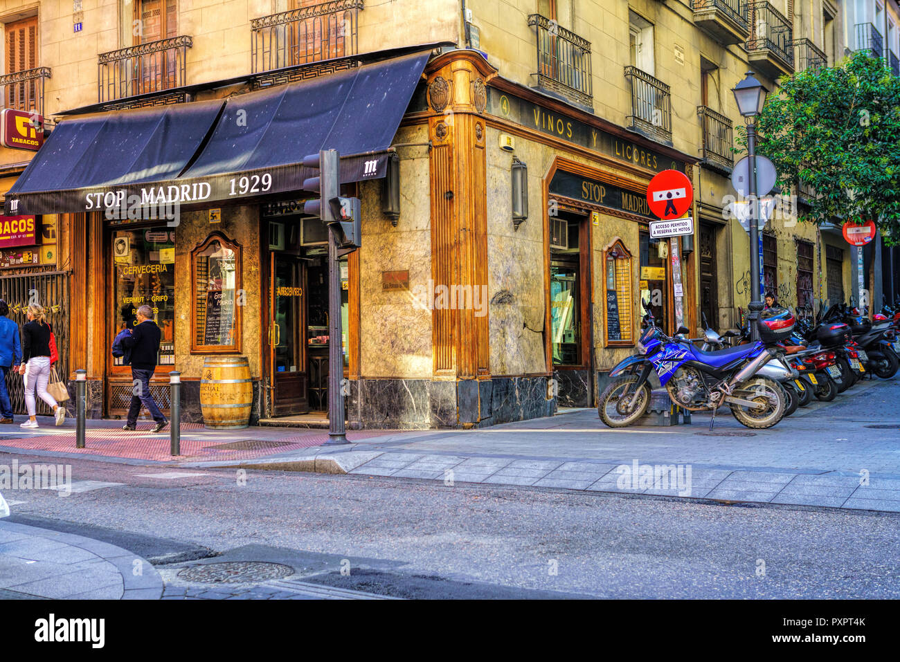 Old street in Madrid, Spain. Architecture and landmark of Madrid ...