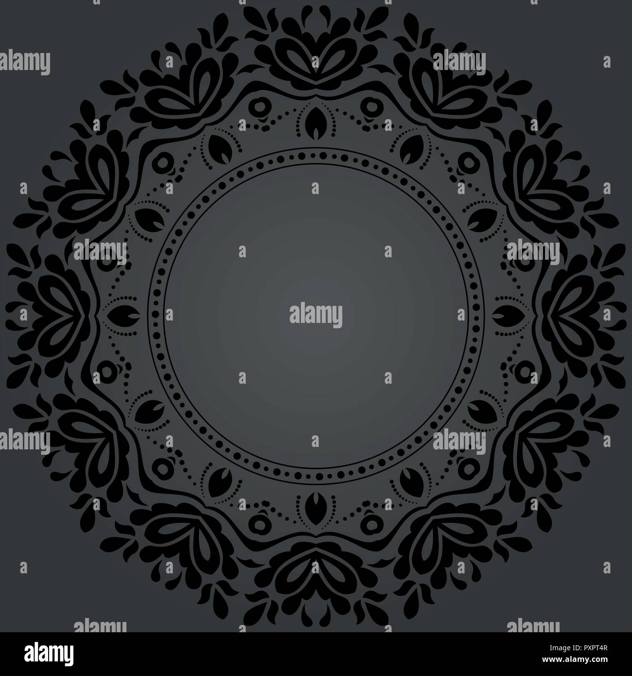 Oriental vector round dark Stock Vector Images - Alamy