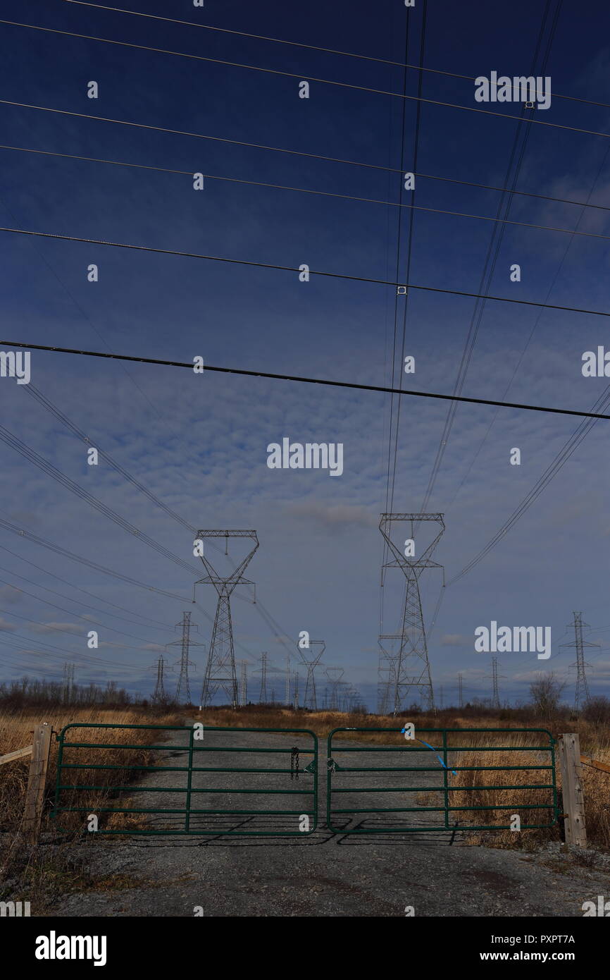 Power lines in Kingston, Ontario, Canada Stock Photo - Alamy