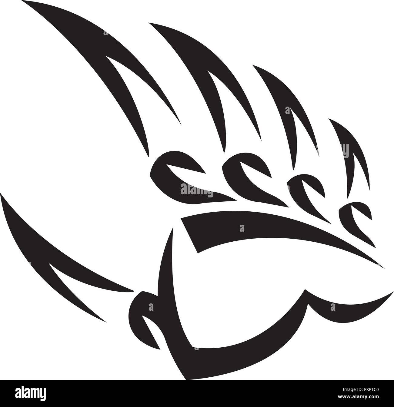 Bear Claw Vector Illustration Stock Vector Image And Art Alamy