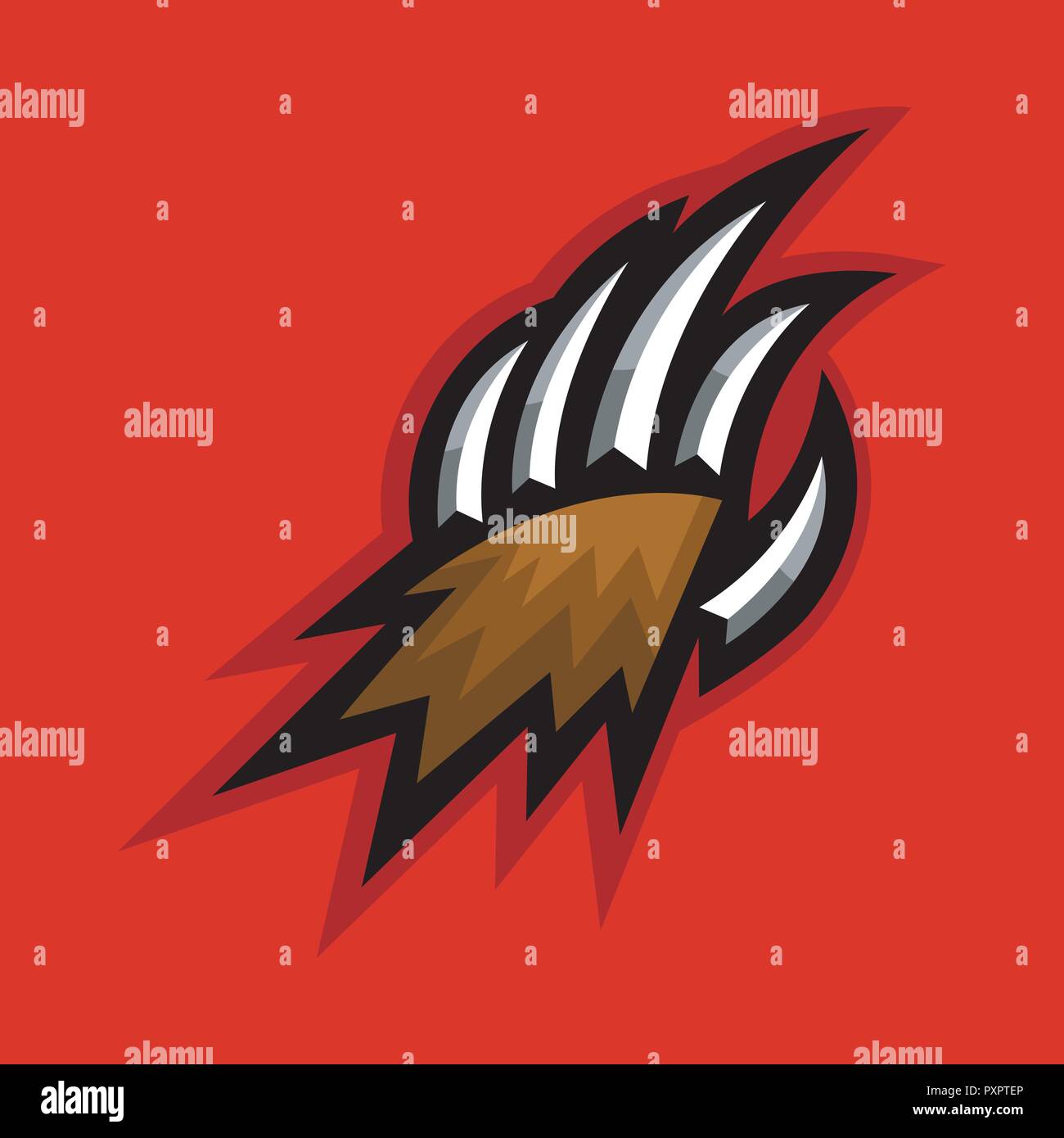 Bear Claw Vector Illustration Stock Vector Image And Art Alamy
